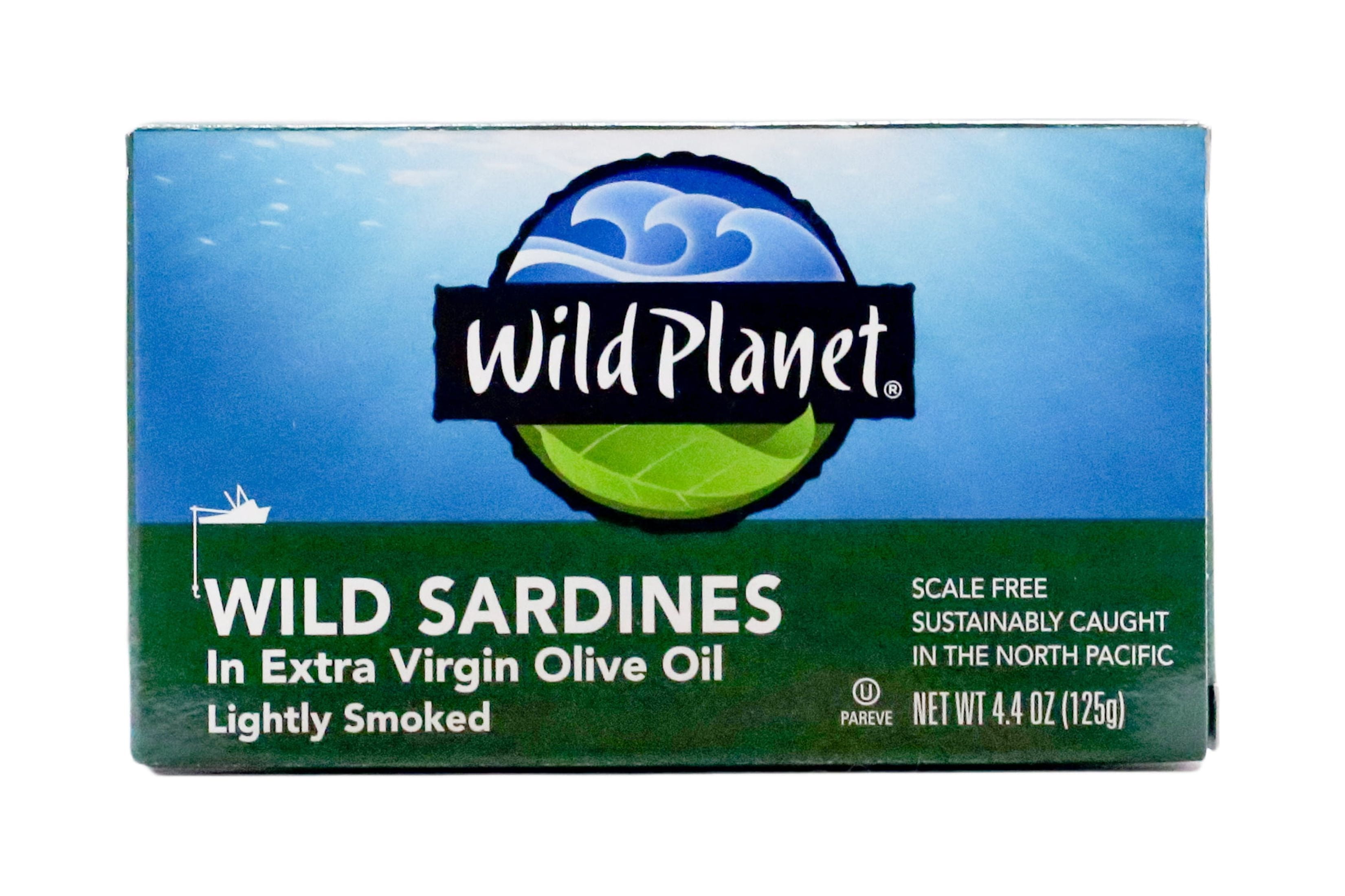 Wild Planet Wild Sardines in Extra Virgin Olive Oil, 4.375 oz, (Pack of ...