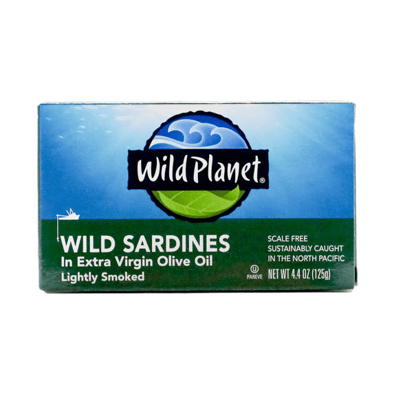 Wild Planet Sardines in EVOO, 4.4 oz, Lightly Smoked - Walmart.com