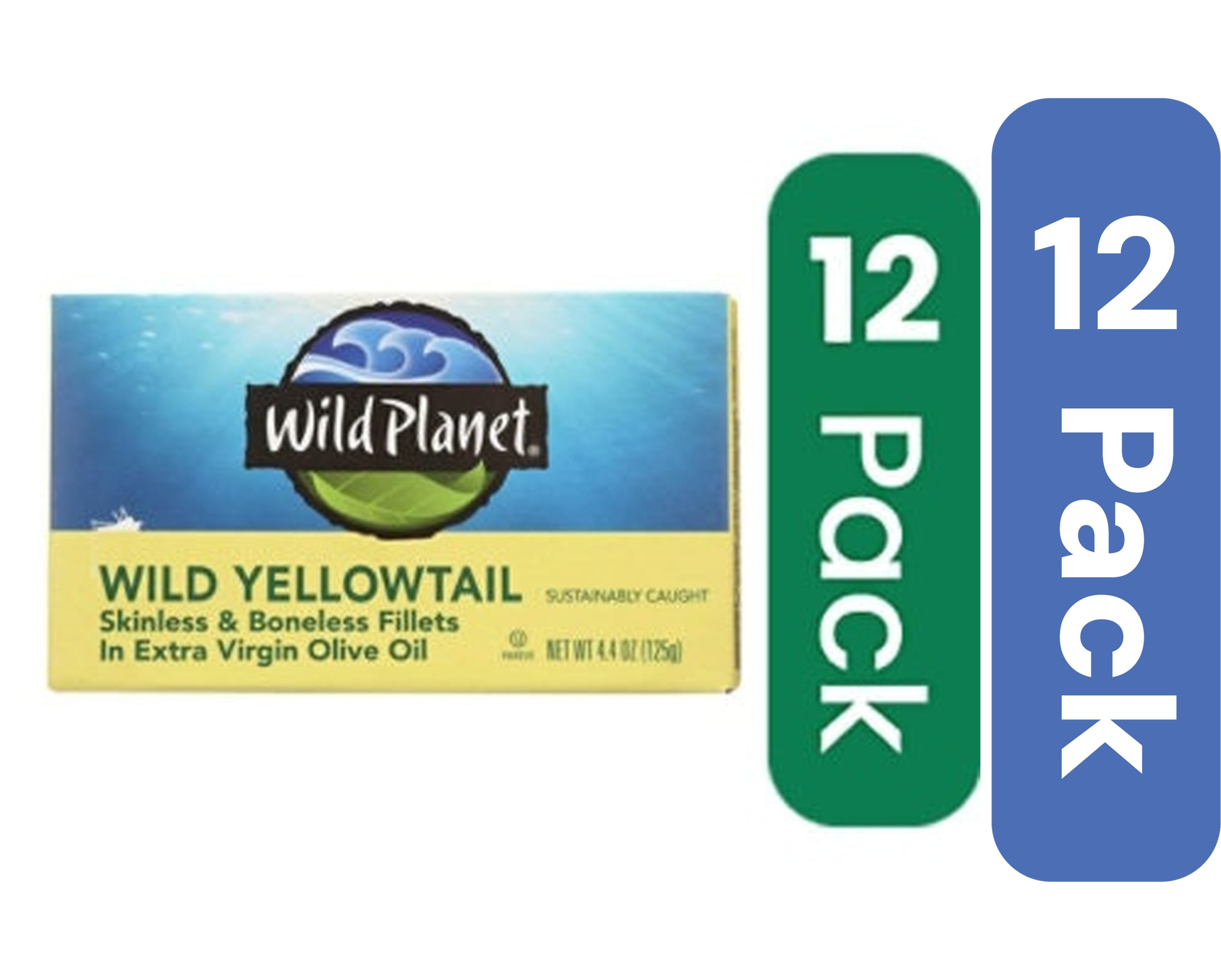 Wild Planet Yellowtail Wild Fillet in EVOO 4.375 oz (Pack of 12 ...