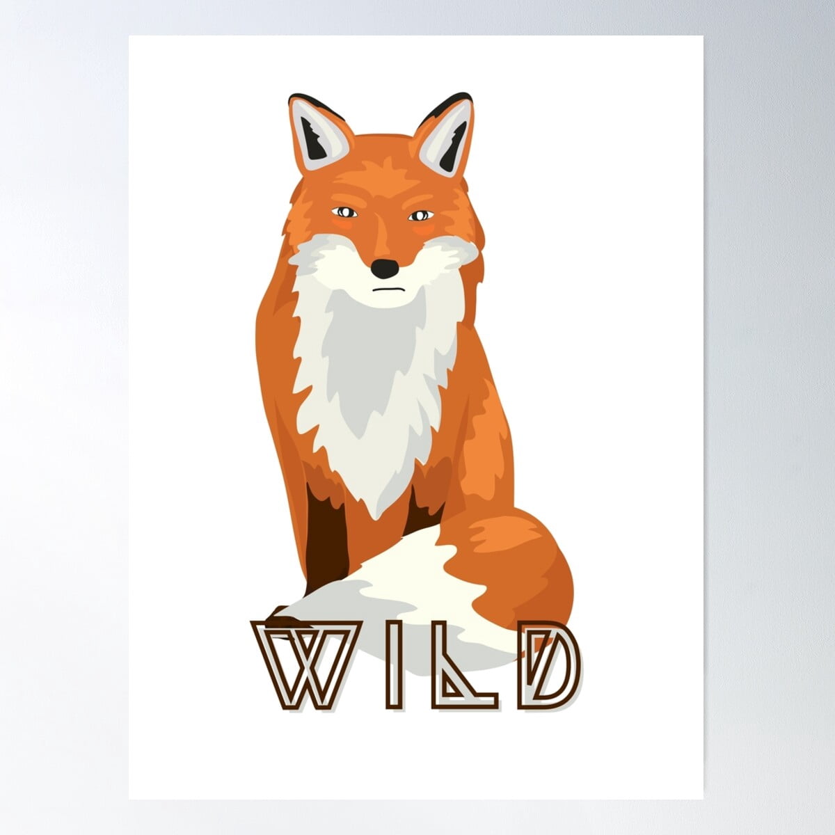 Wild Red Fox Poster Wall Art, Modern Wall Decor For Living Room Bedroom ...