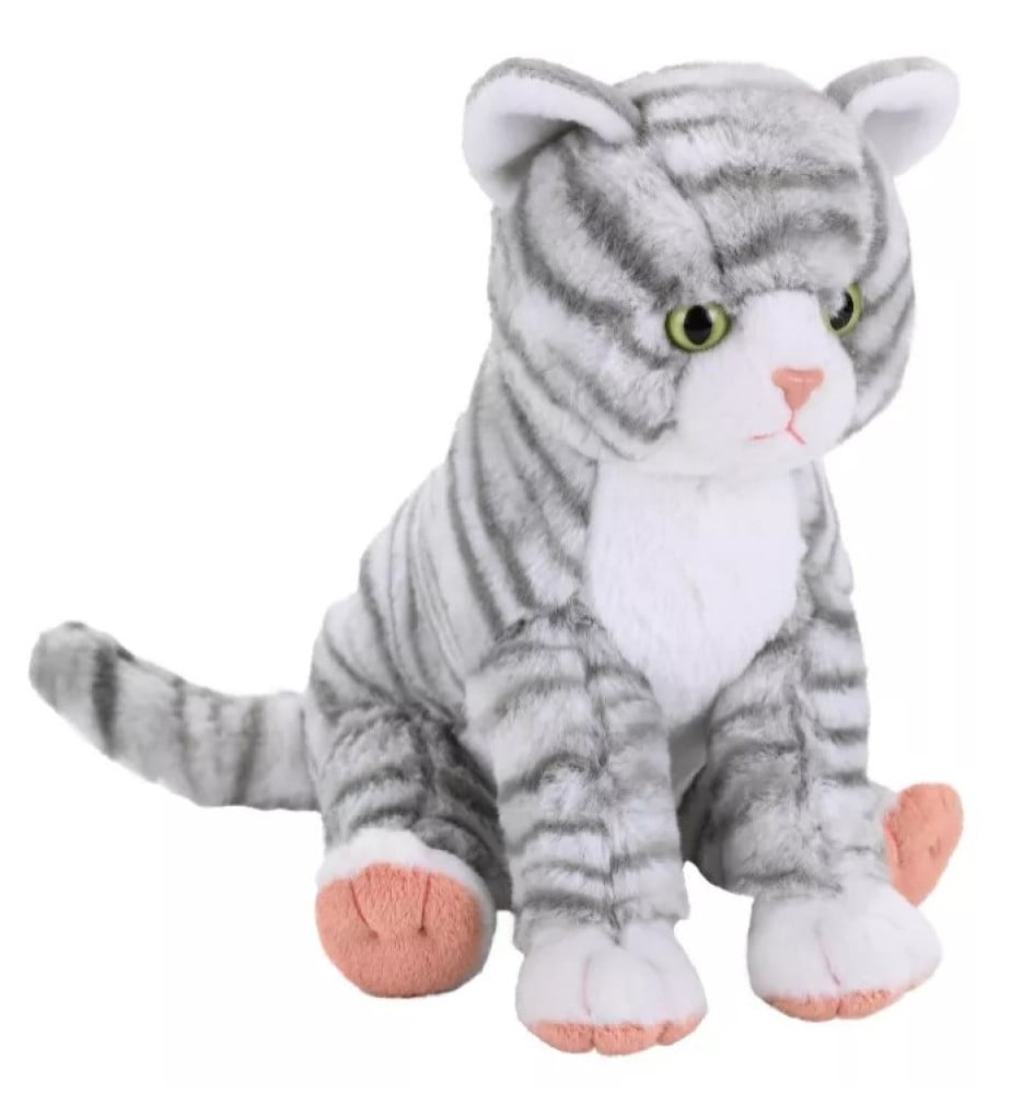 Wild Republic 26629 Cuddlekins Gray Tabby Cat Stuffed Animal 12 inch ...