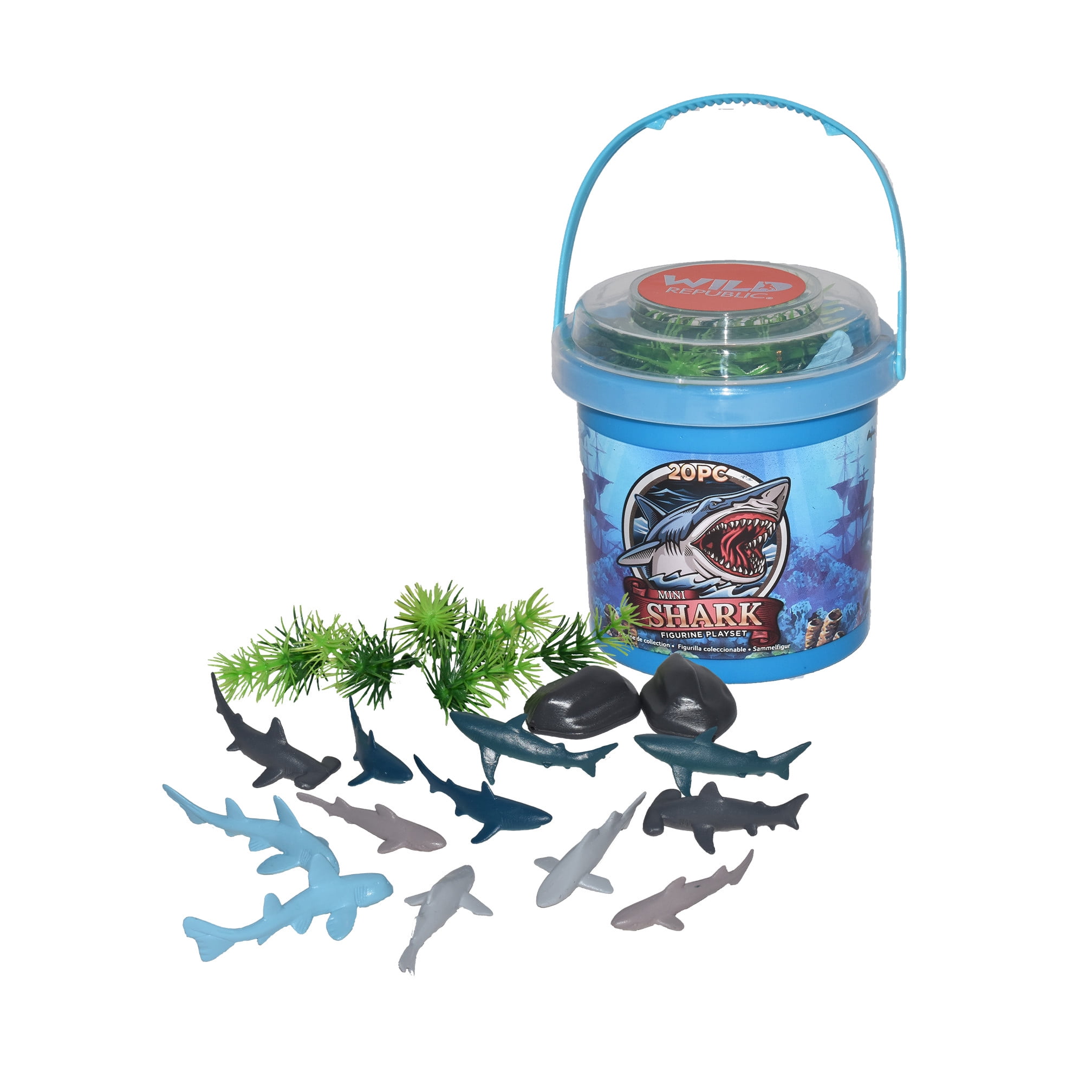 Wild Republic Bucket Mini Shark Figurines, 20 Pieces - Walmart.com