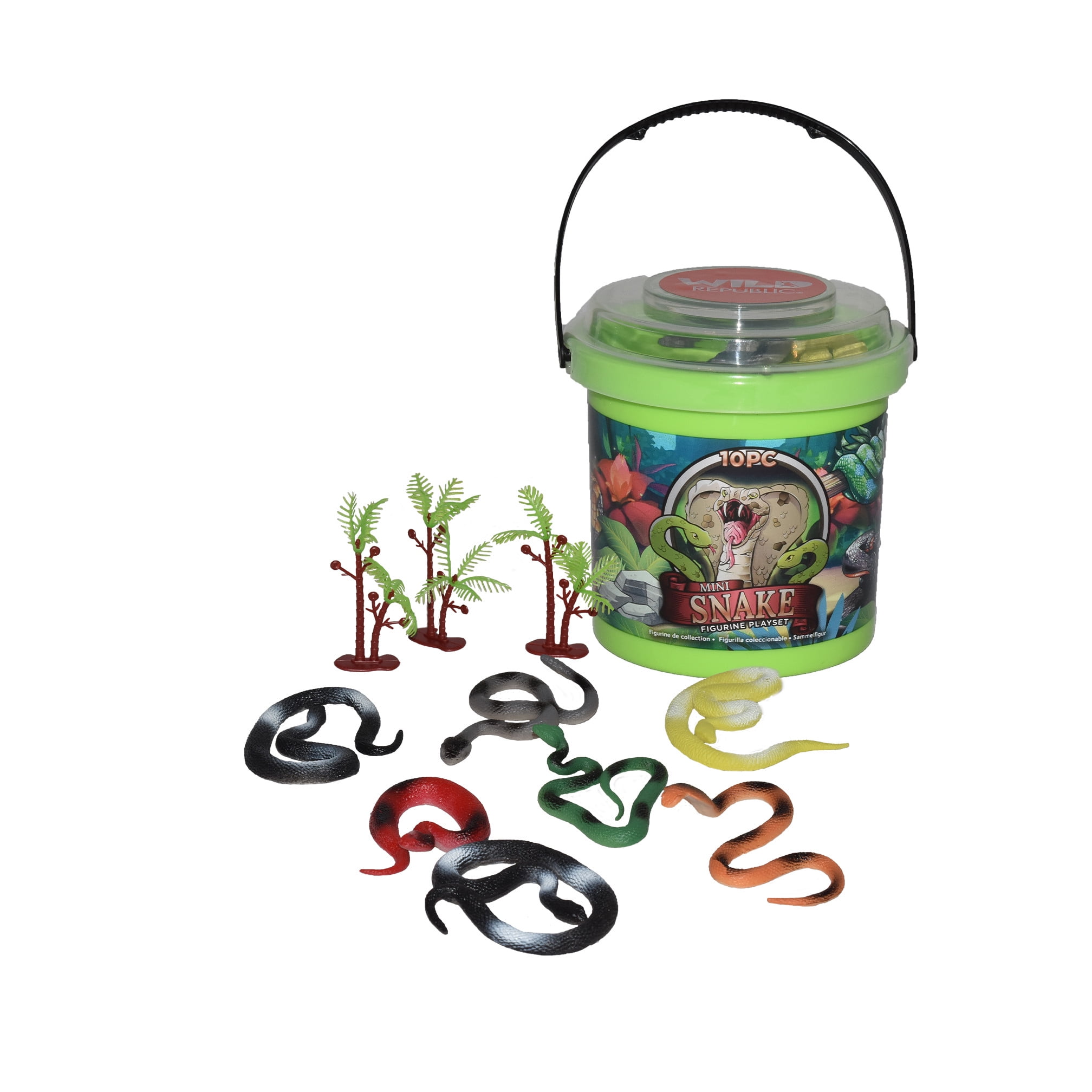 Wild Republic Bucket Mini Snake Figurines, 10 Pieces - Walmart.com