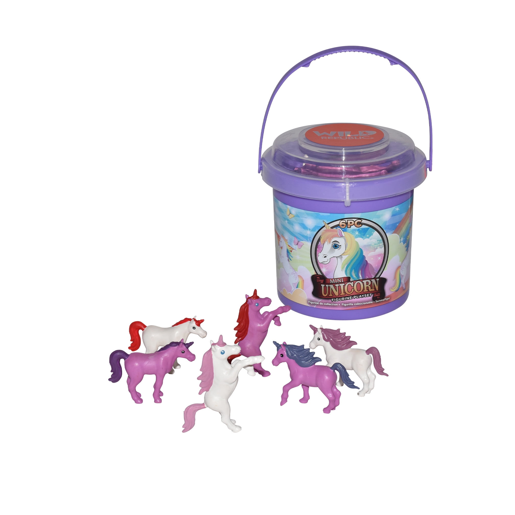 Wild Republic Bucket Mini Unicorn Figurines, 6 Pieces - Walmart.com