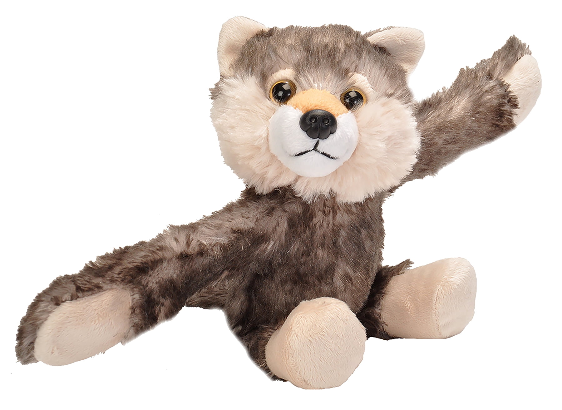 Wild Republic Huggers Wolf Plush Toy, Slap Bracelet, Stuffed Animal ...