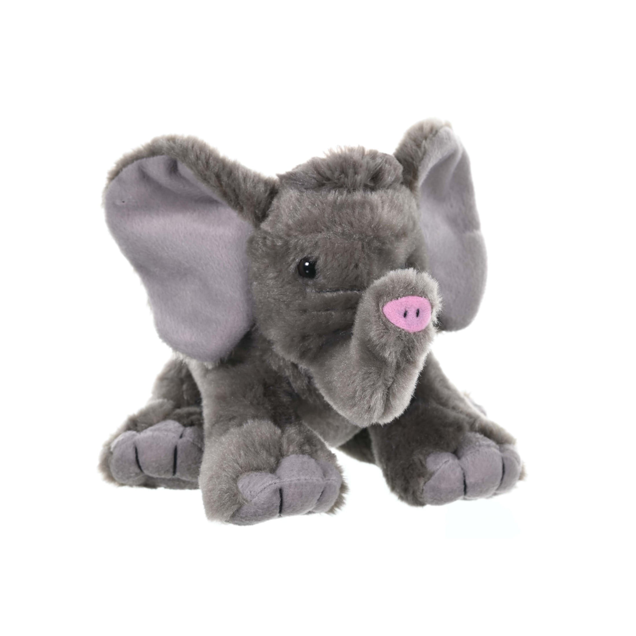 Wild Republic Cuddlekins Mini African Elephant Calf Stuffed Animal, 8 ...