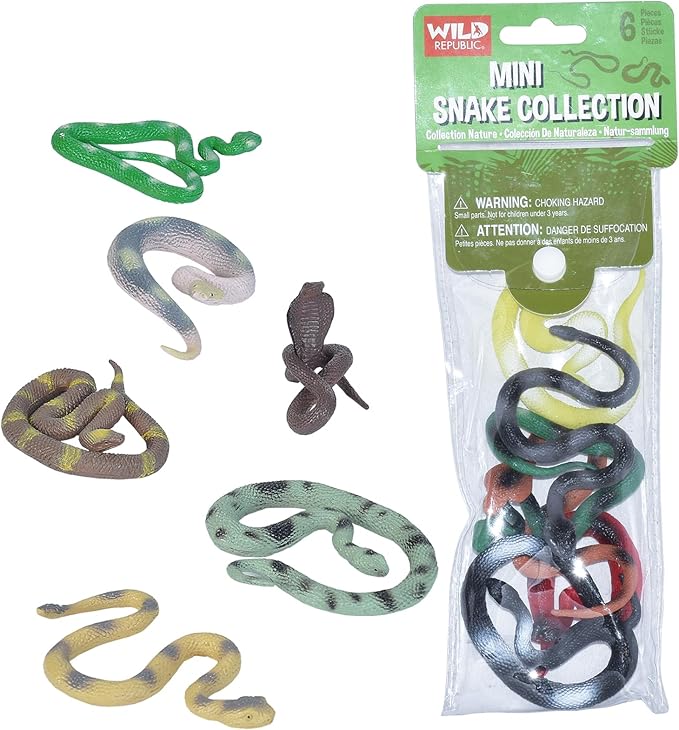 Wild Republic Mini Snake Polybag, Fake Snakes, Educational Toys, Kids ...