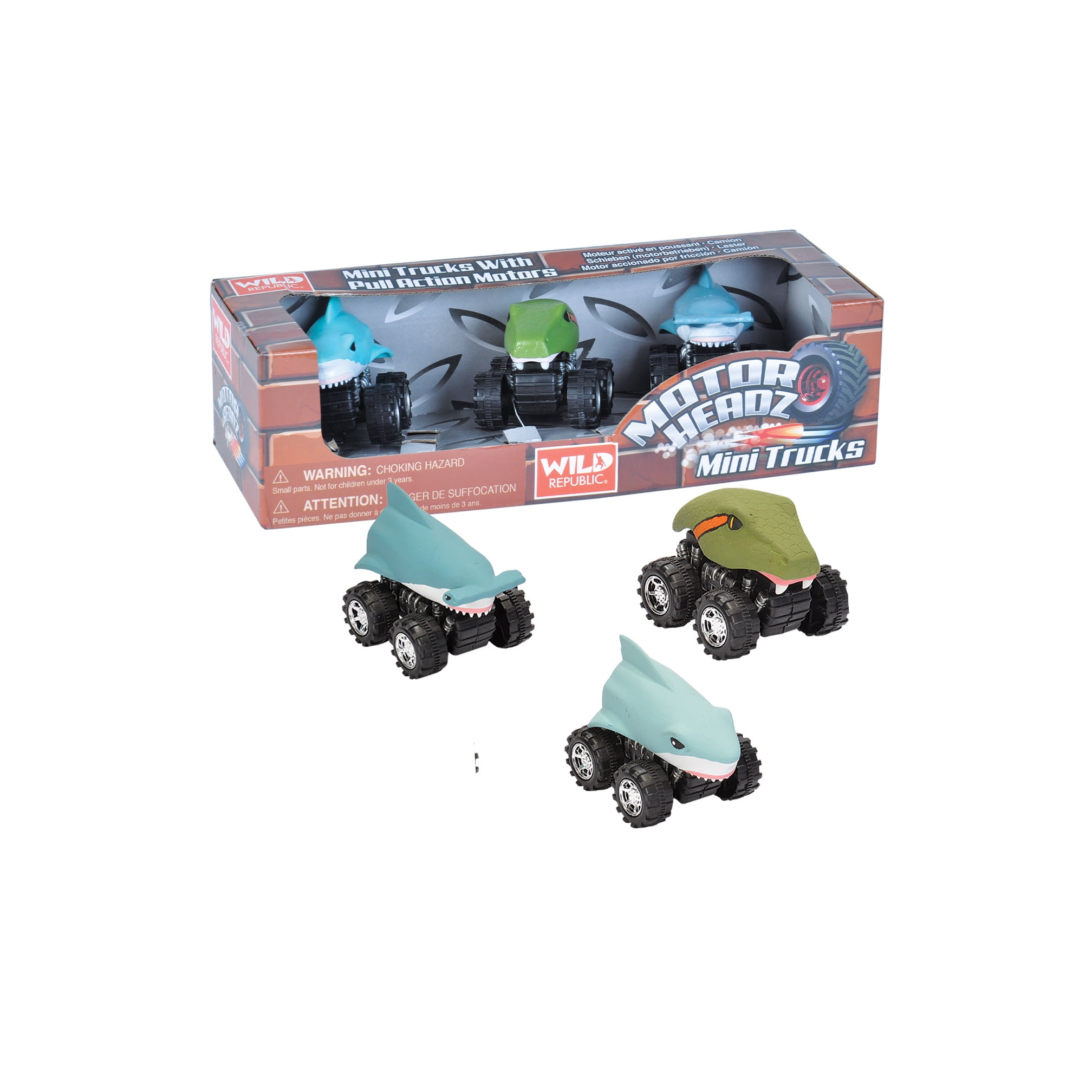 Wild Republic Motor Headz Mini Aquatic Set Figurines, 3 Pieces ...