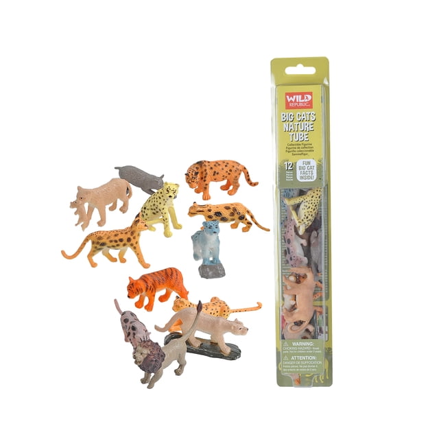 Wild Republic Big Cat Figurines, 12 Pieces for Classrooms - Walmart ...