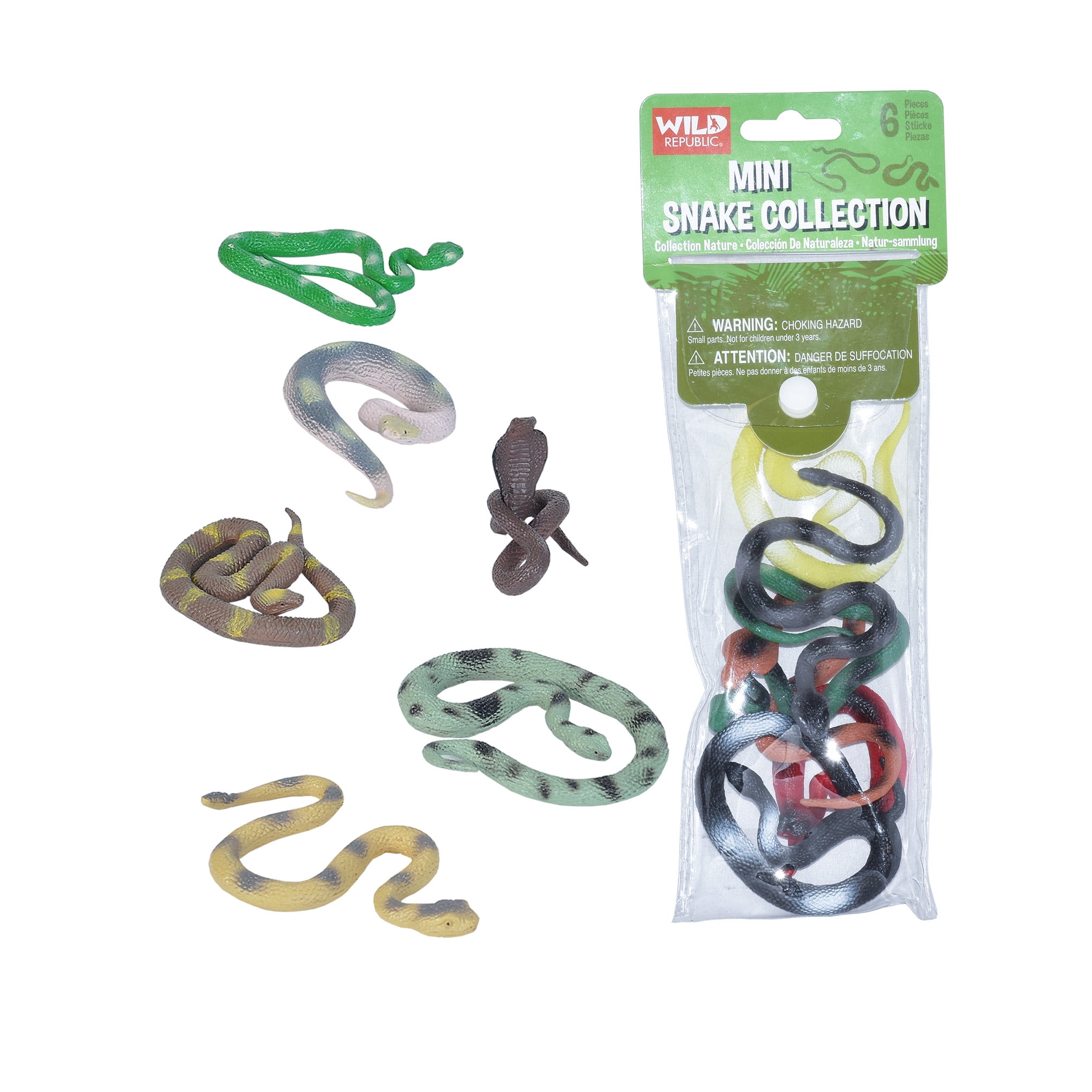 Wild Republic Polybag Mini Snake Figurines, 6 Pieces - Walmart.com