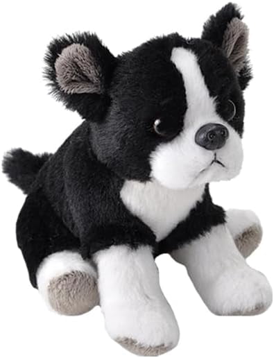 Wild Republic Pocketkins Eco Boston Terrier, Stuffed Animal, 5 Inches ...