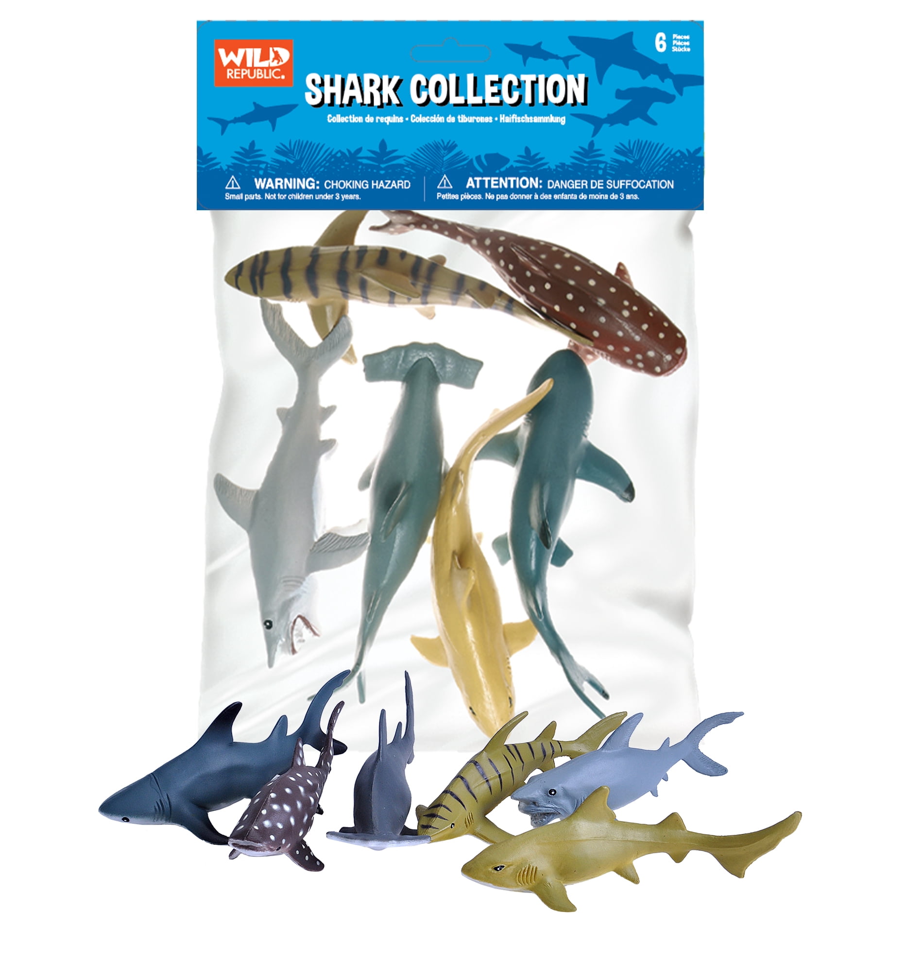 Wild Republic Shark Polybag, Educational Toys, Kids Gifts, Aquatic, Zoo ...