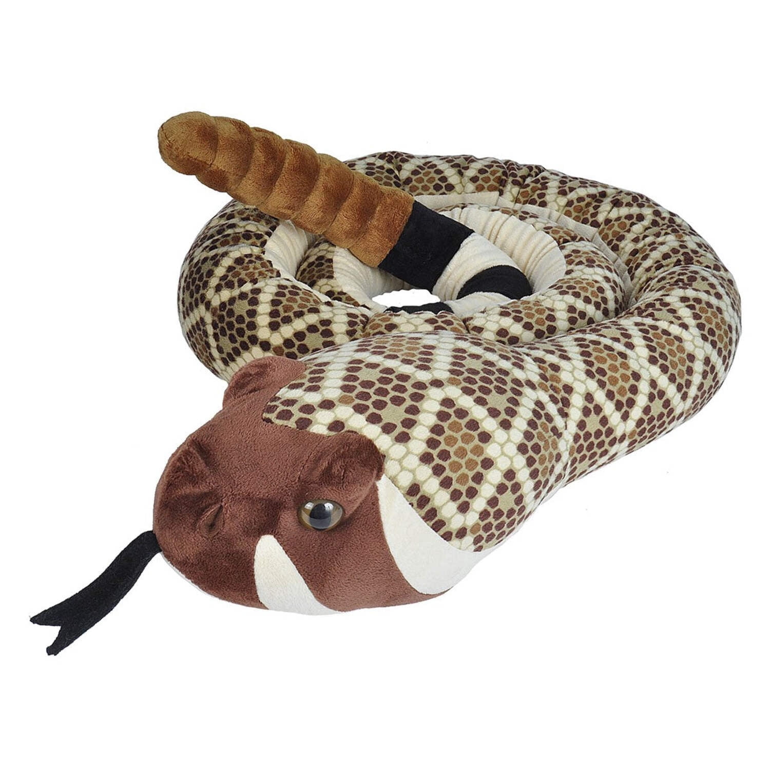 Wild Republic Snakes, Super Jumbo Western Diamondback Snake Plush ...