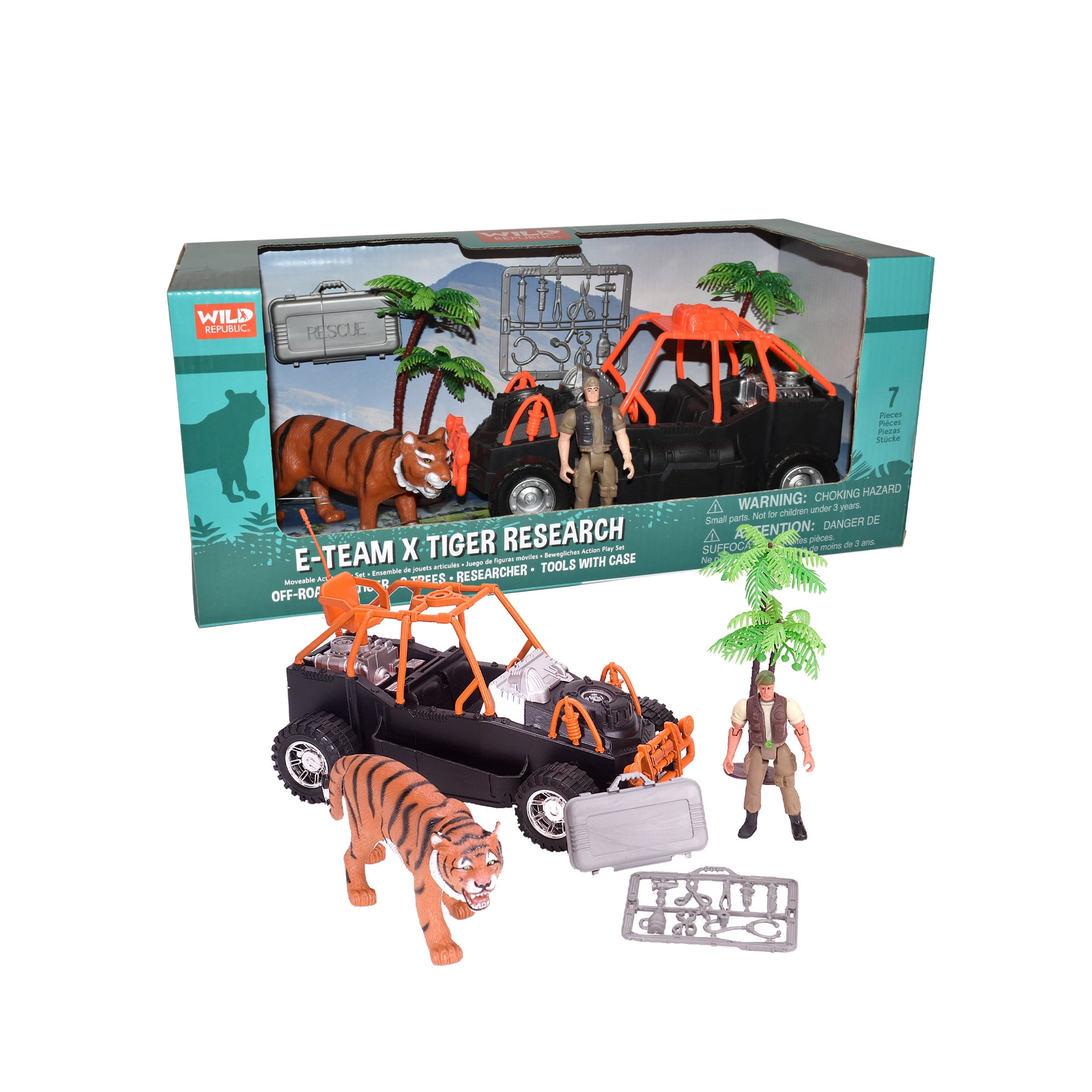 Wild Republic E-Team Box Set Tiger Figurines, 7 Pieces - Walmart.com