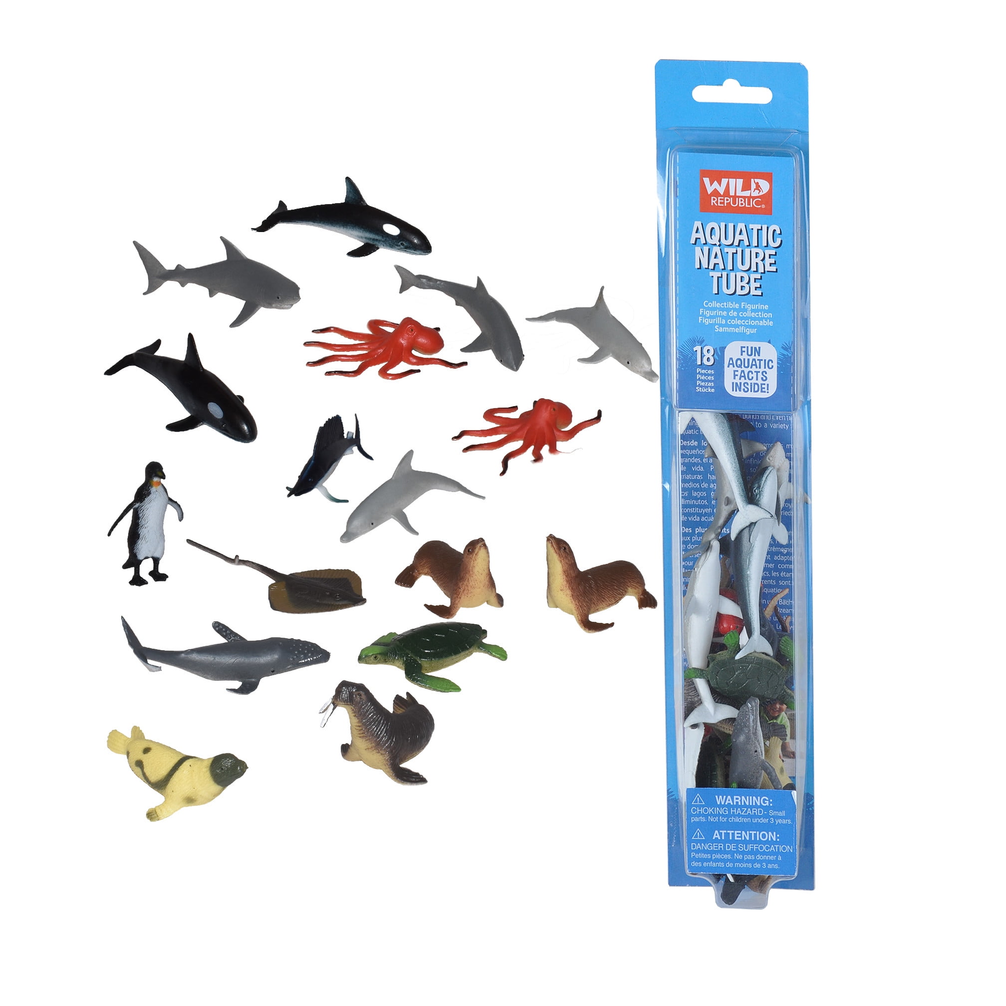 Wild Republic Nature Tube Aquatic Figurines, 18 Pieces - Walmart.com