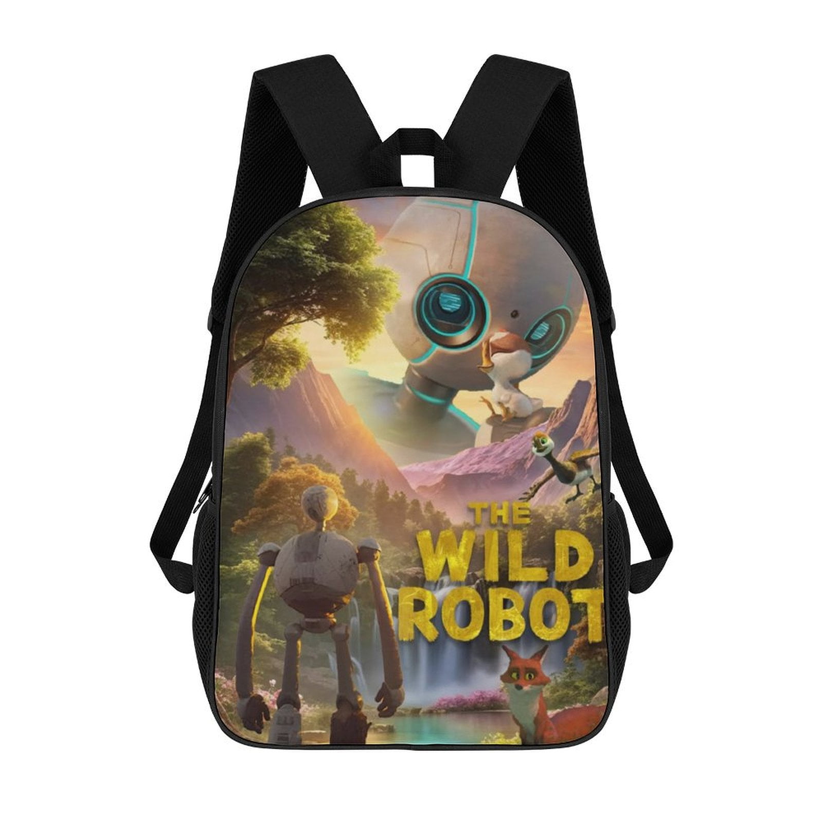 Wild Robot Backpack 3D Printed School Bookbag Casual Daypack Shoulder ...