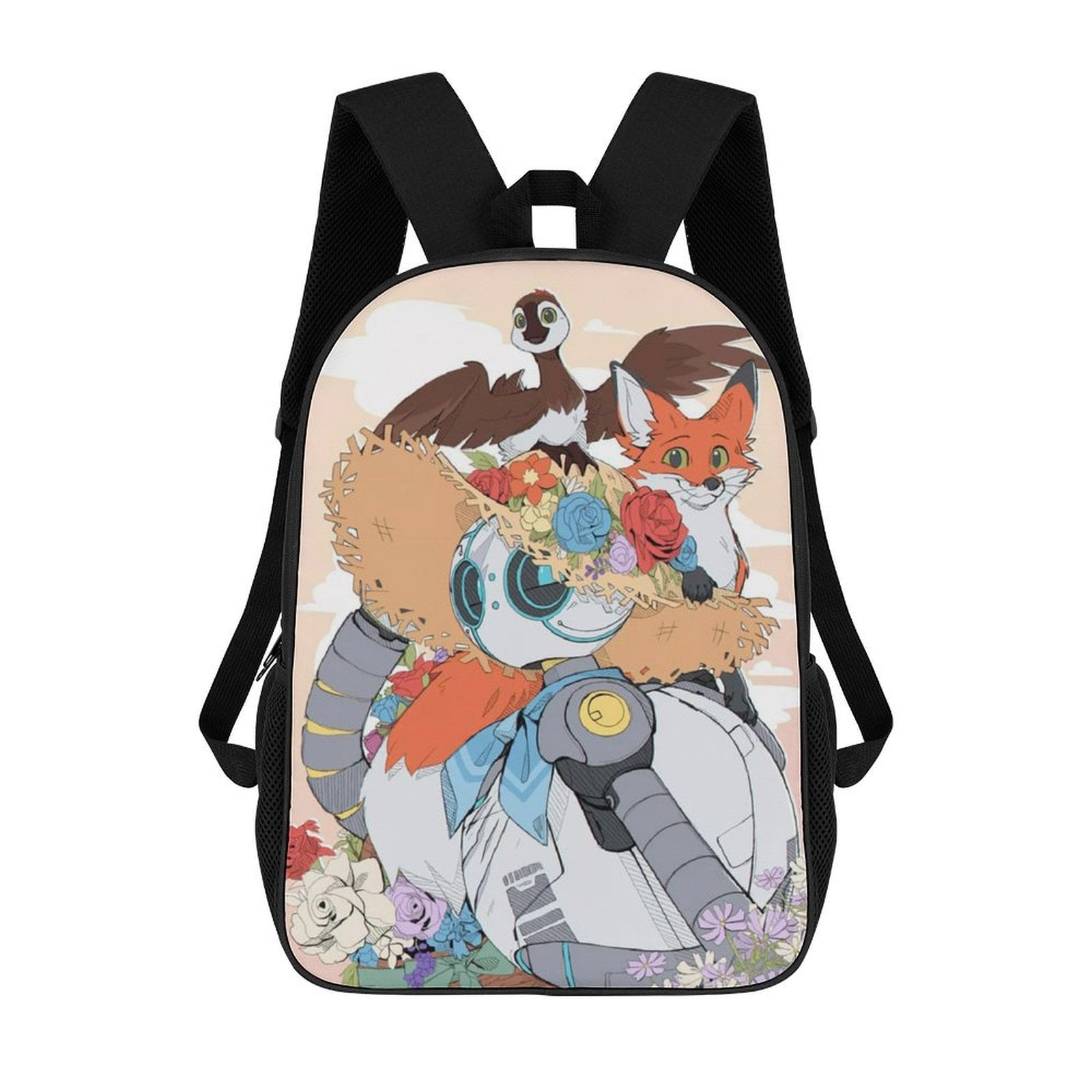 Wild Robot Backpack 3D Printed School Bookbag Casual Daypack Shoulder ...