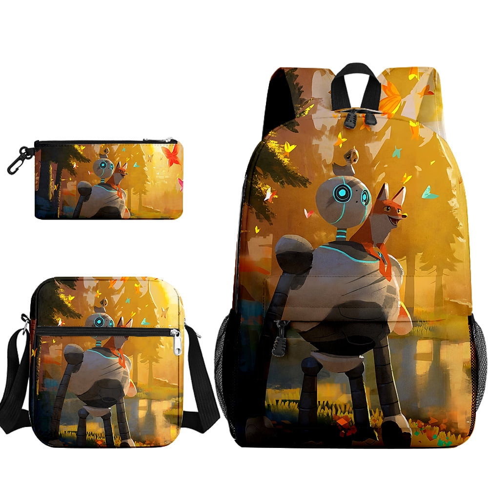 The Wild Robot Backpack for Teens Womens Mens Stylish Daypack Purse ...