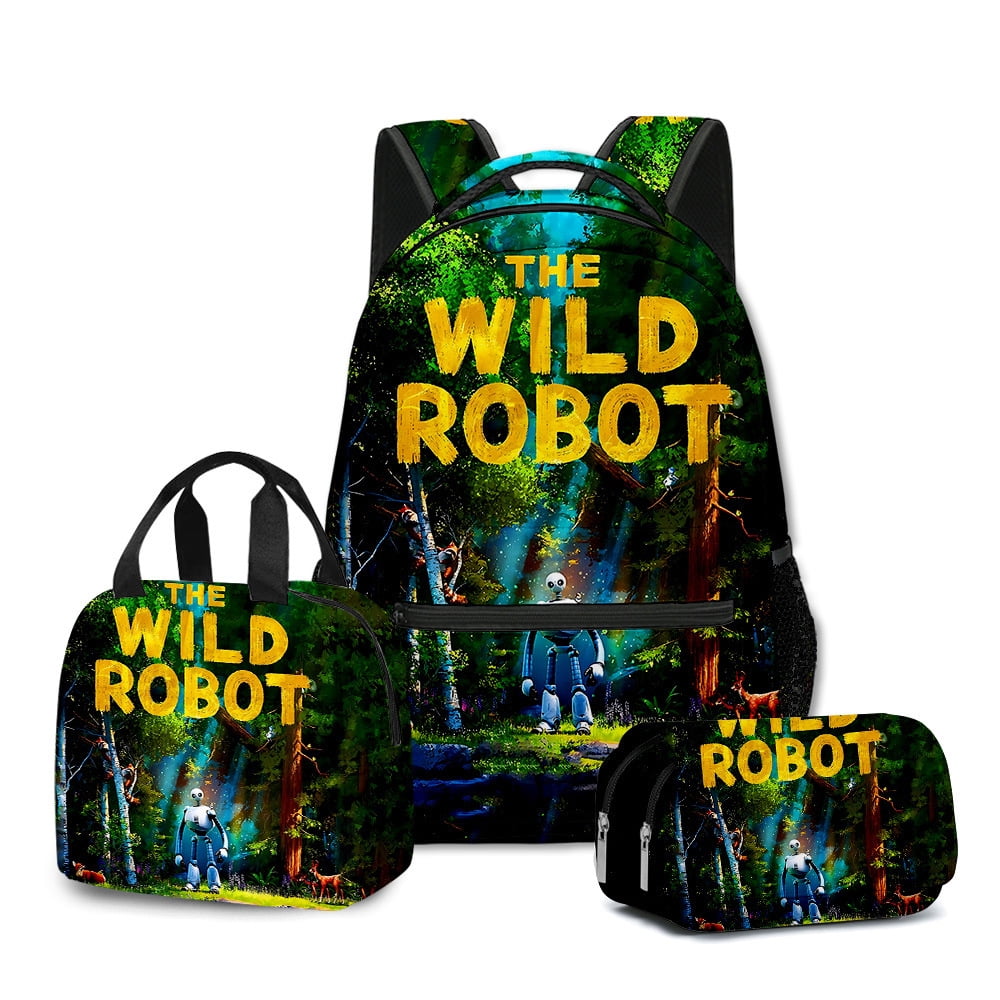 The Wild Robot Backpack for Teens Womens Mens Stylish Daypack Purse ...