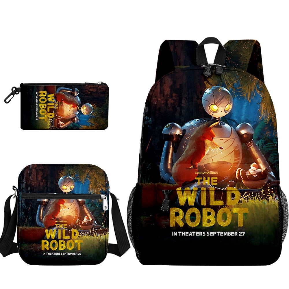 The Wild Robot Backpack for Teens Womens Mens Stylish Daypack Purse ...