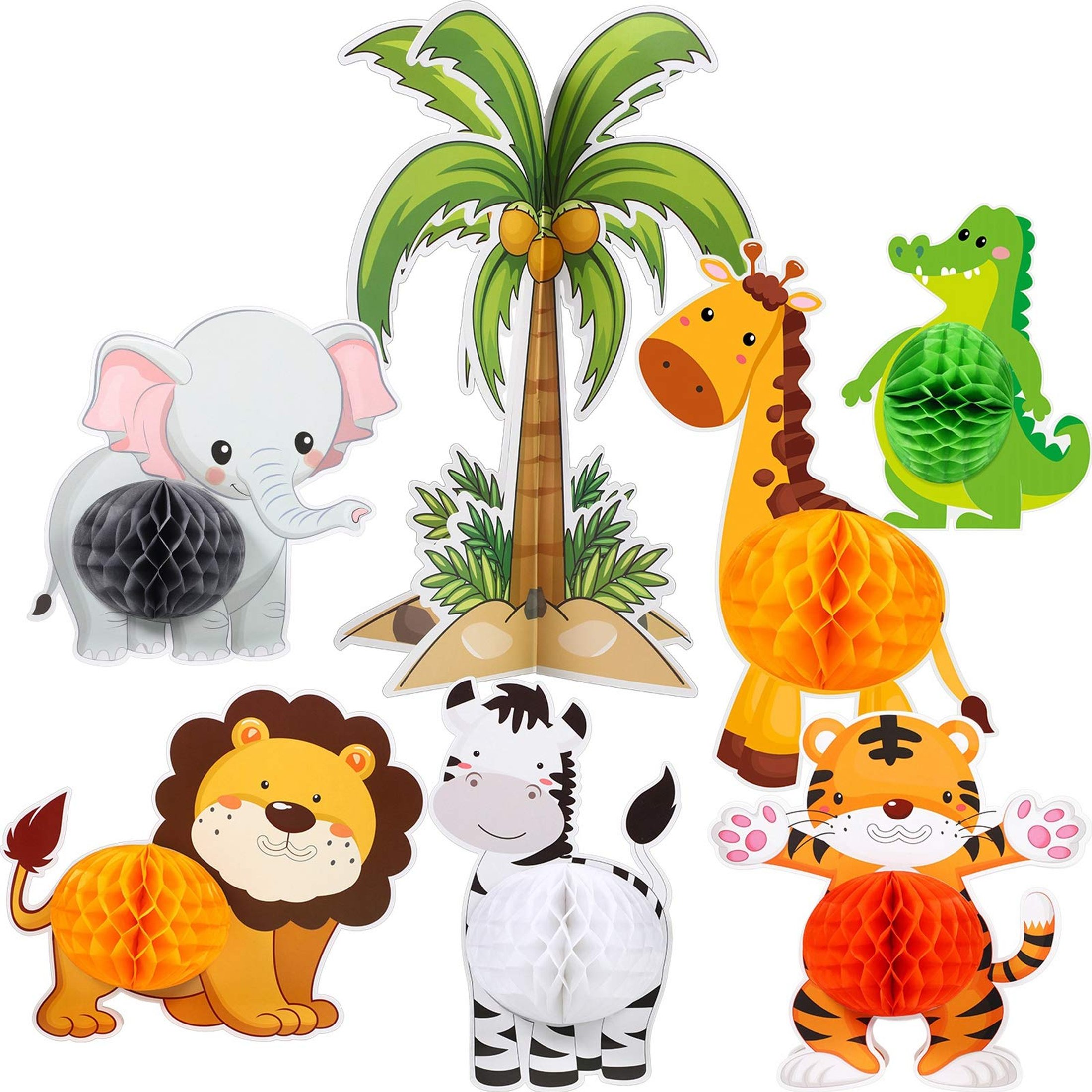 Wild Safari Party Pack - 27 Jungle Cutouts for Birthday, Baby Shower ...