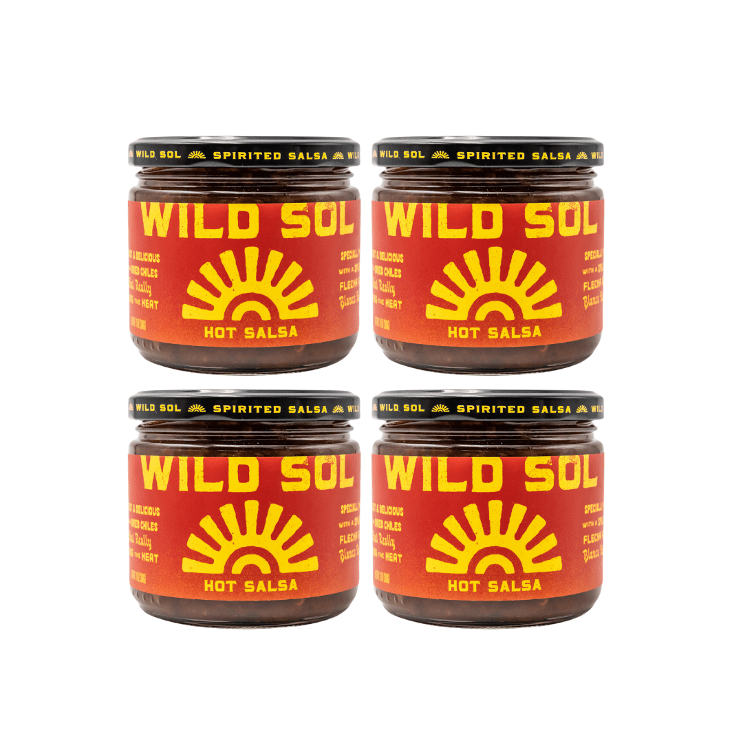 Wild Sol Hot Salsa 4 pack, 11 oz, Glass Jar, Shelf Stable - Walmart.com