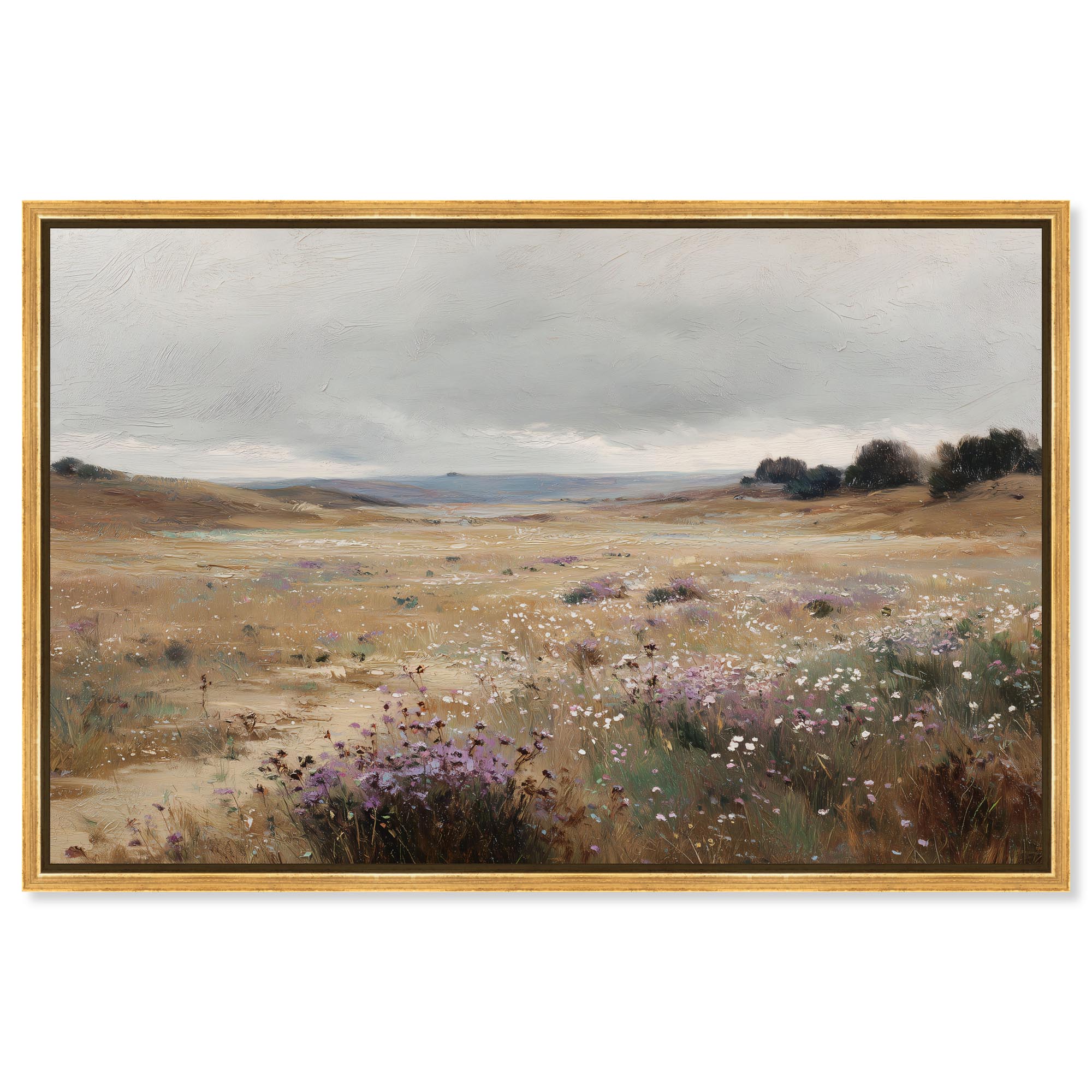 Wild Thistle Canvas Print Farmhouse Wall Art by Art Remedy, Gold Frame ...