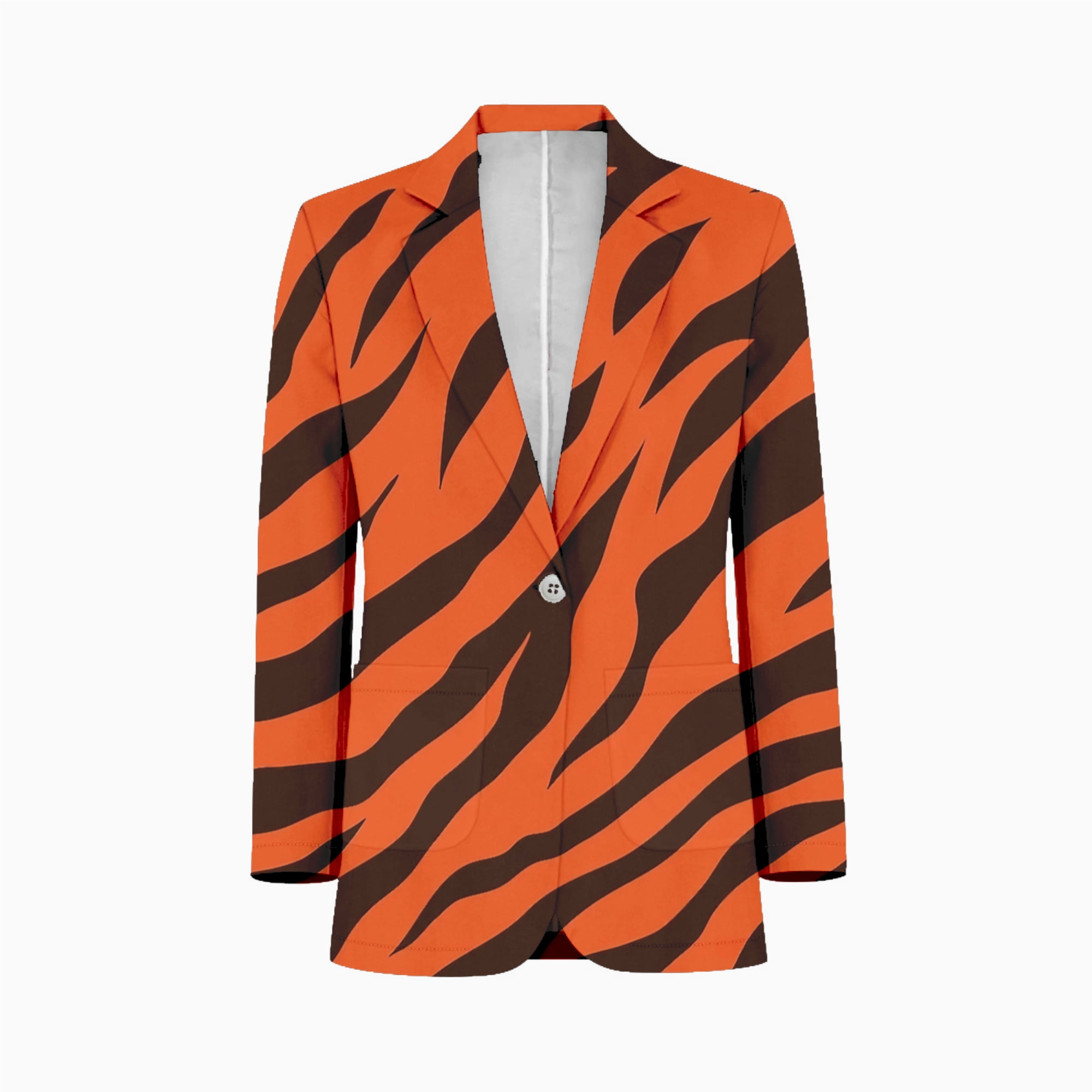 Wild Tiger Stripe Pattern Mens Suits Shawl Collar Slim Fit Suit Mens ...