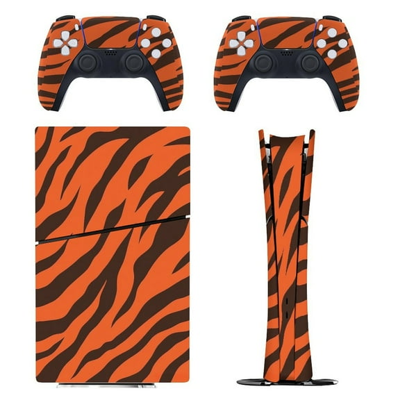 Wild Tiger Stripe Pattern PS5/PS5 Pro/PS5 Slim Digital Disc Skin ...
