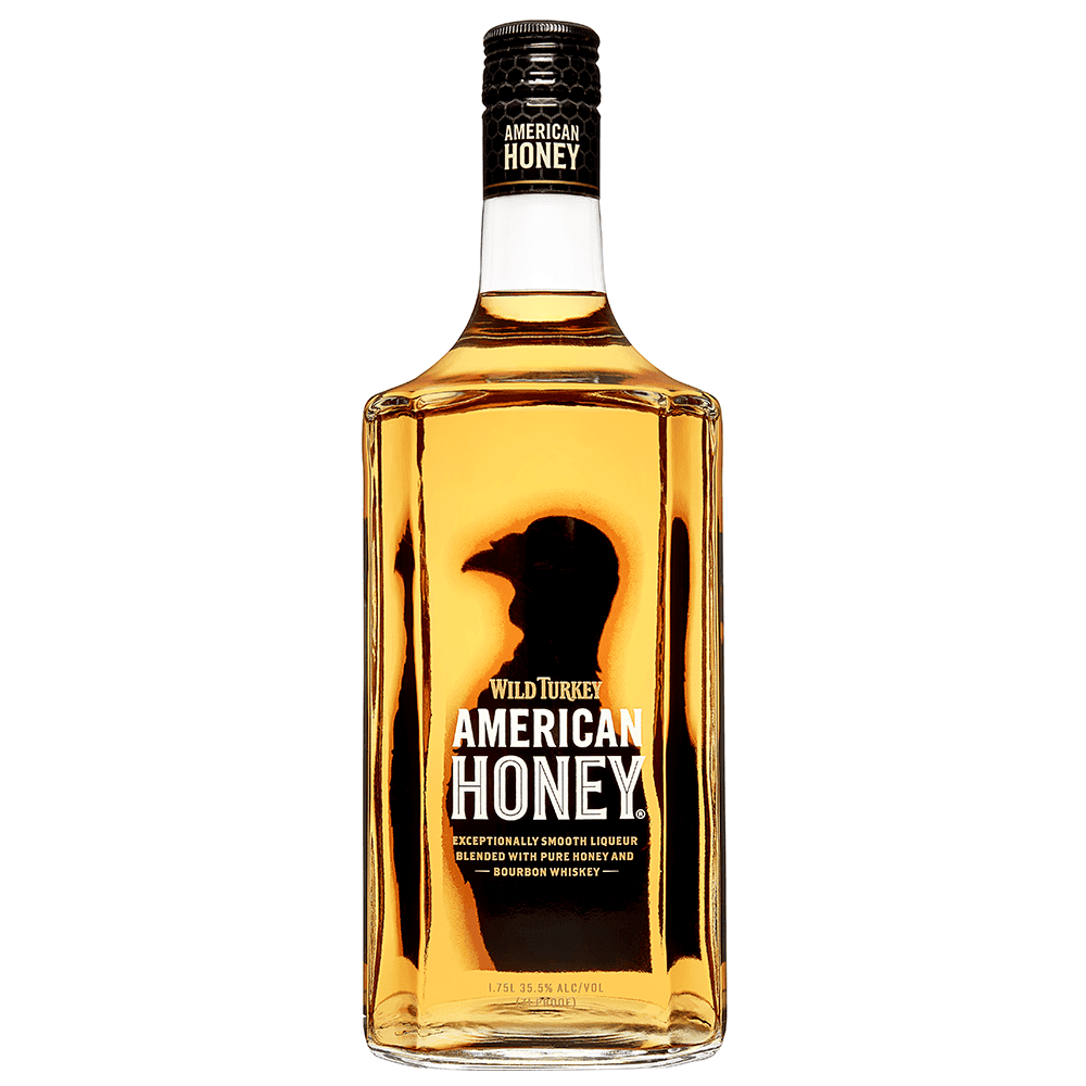 Wild Turkey American Honey Bourbon Whiskey, 1.75 L Bottle, 35.5% ABV ...