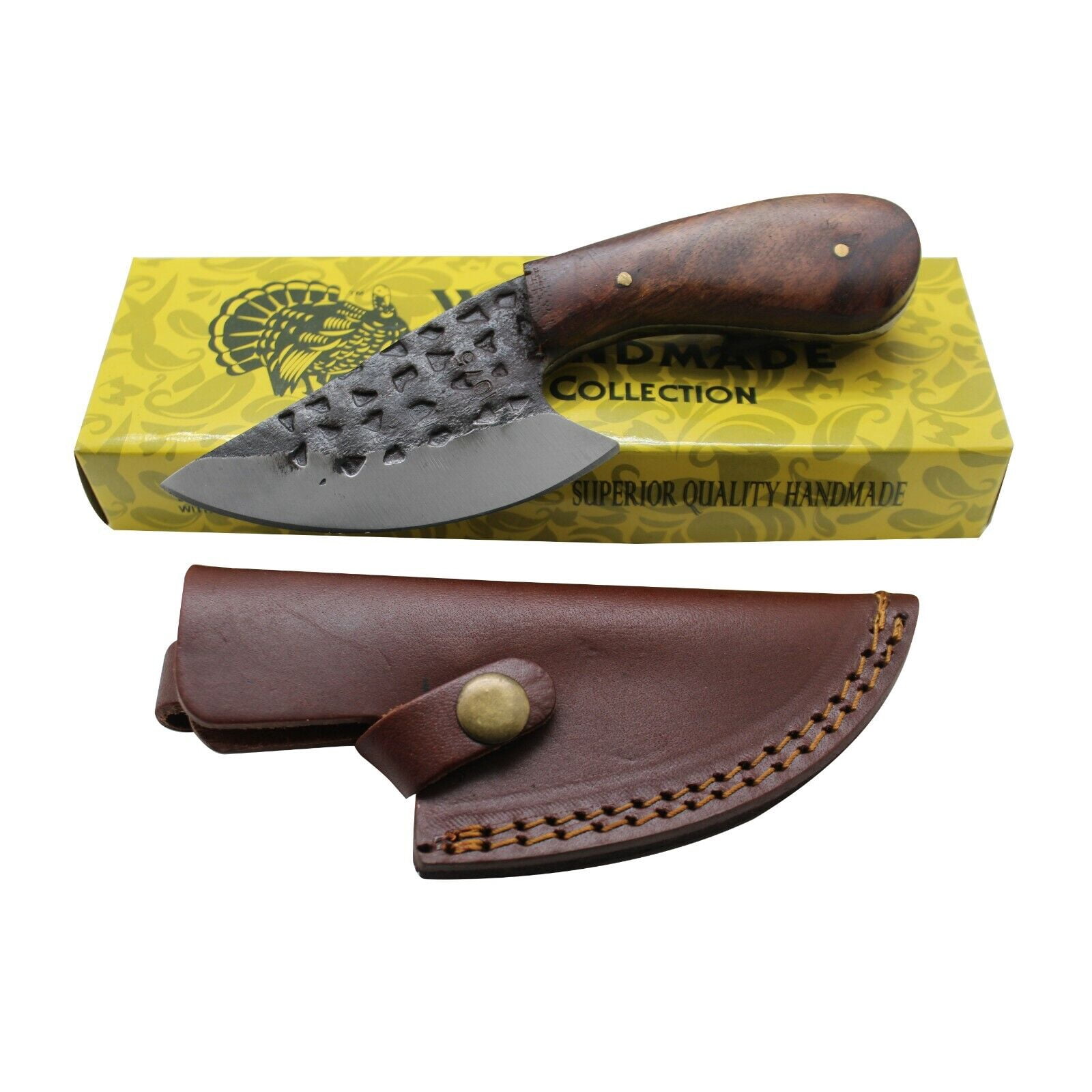 Wild Turkey Handmade Collection 1075 Carbon Steel Full Tang Hunting ...