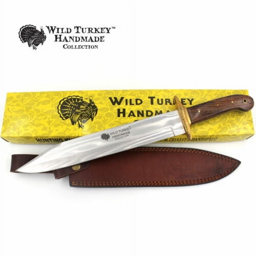 Wild Turkey Handmade Collection 17.25" Fixed Blade Hunting Knife ...