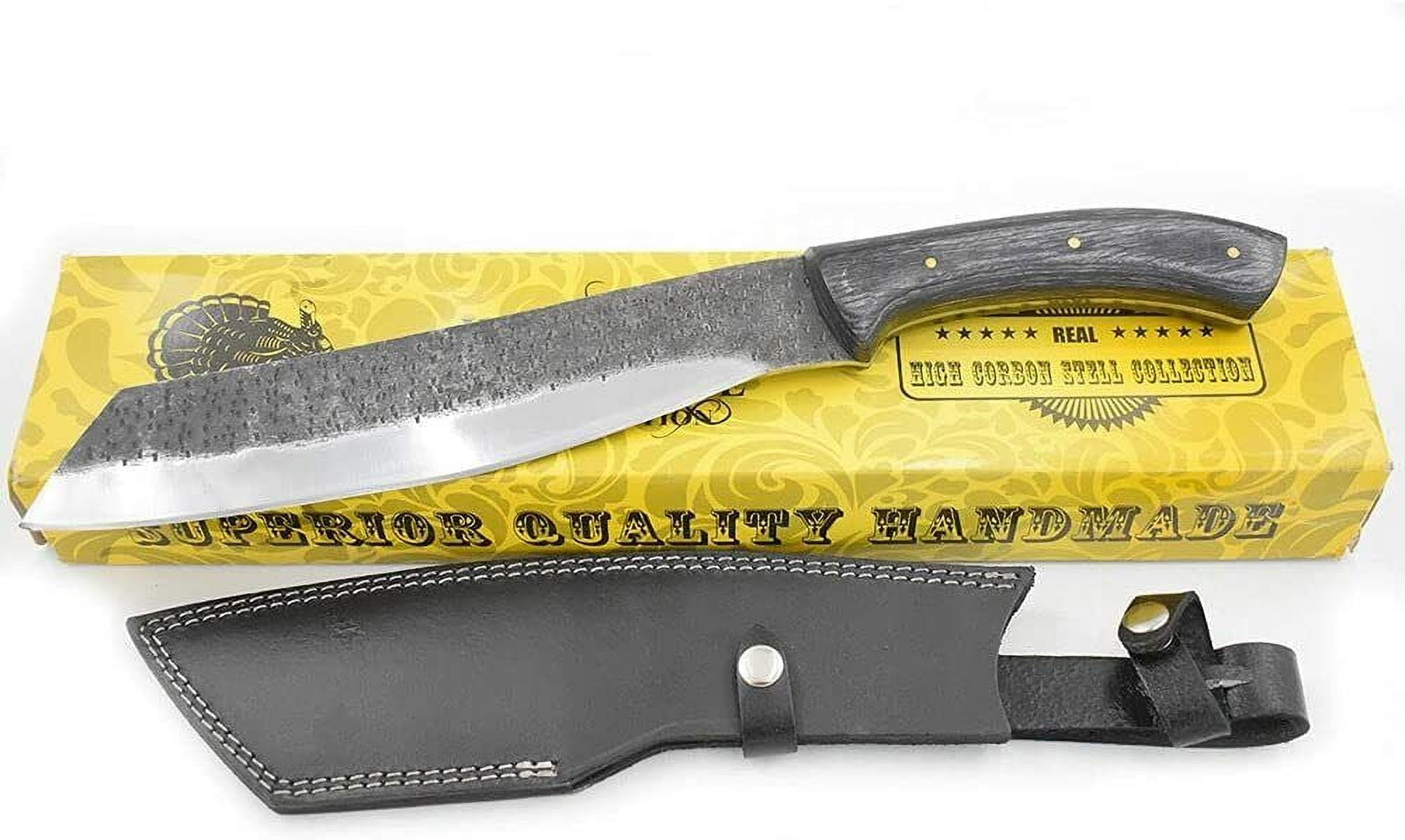 Wild Turkey Handmade Collection 17'' Fixed Blade Bushcraft Hunting ...