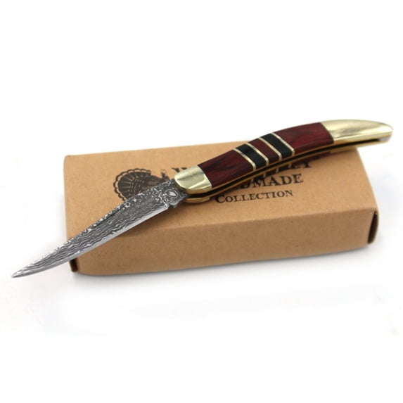Wild Turkey Handmade Collection Biker Tooth-Pick Folding Knife 3.5 ...