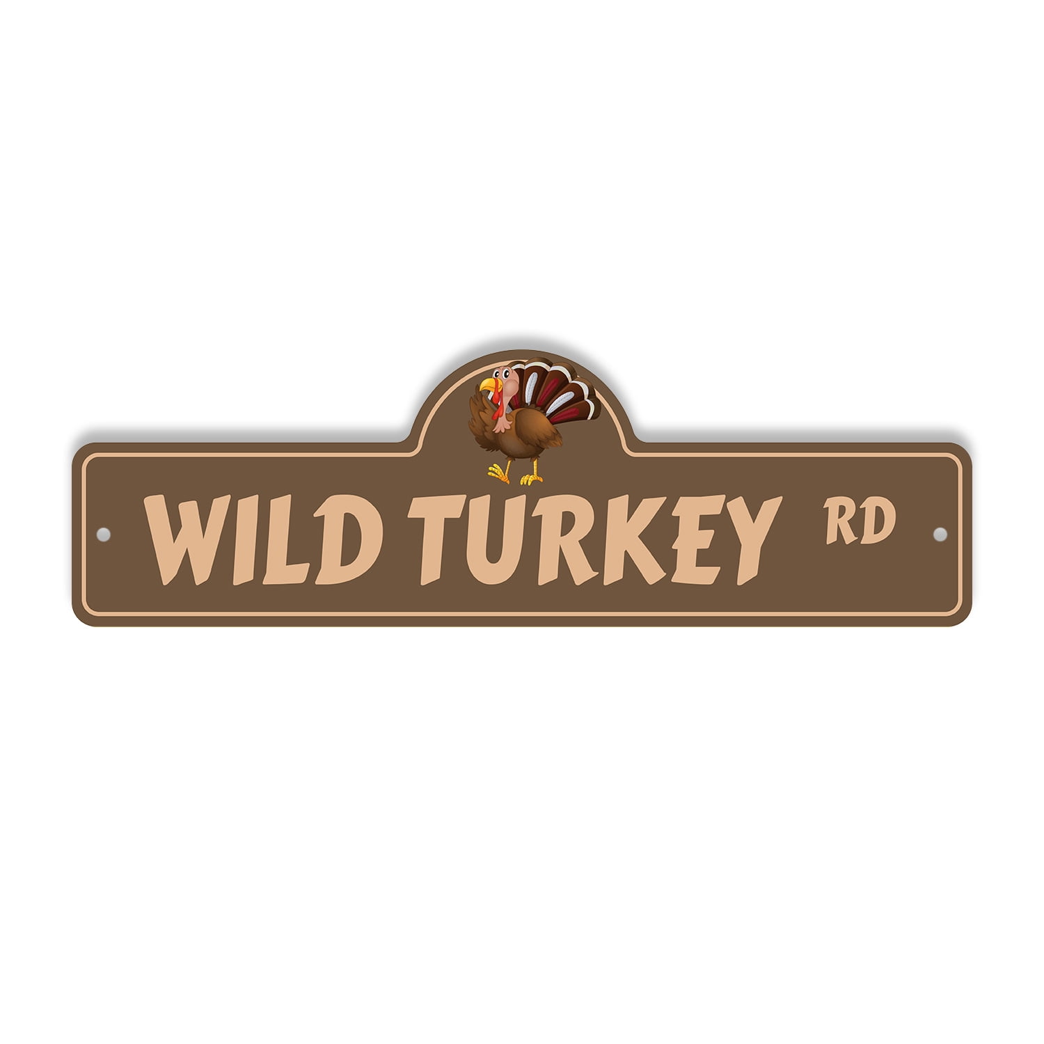 Wild Turkey Plastic Street Sign - 6 Inch X 18 Inch Gift Animal Wildlife ...