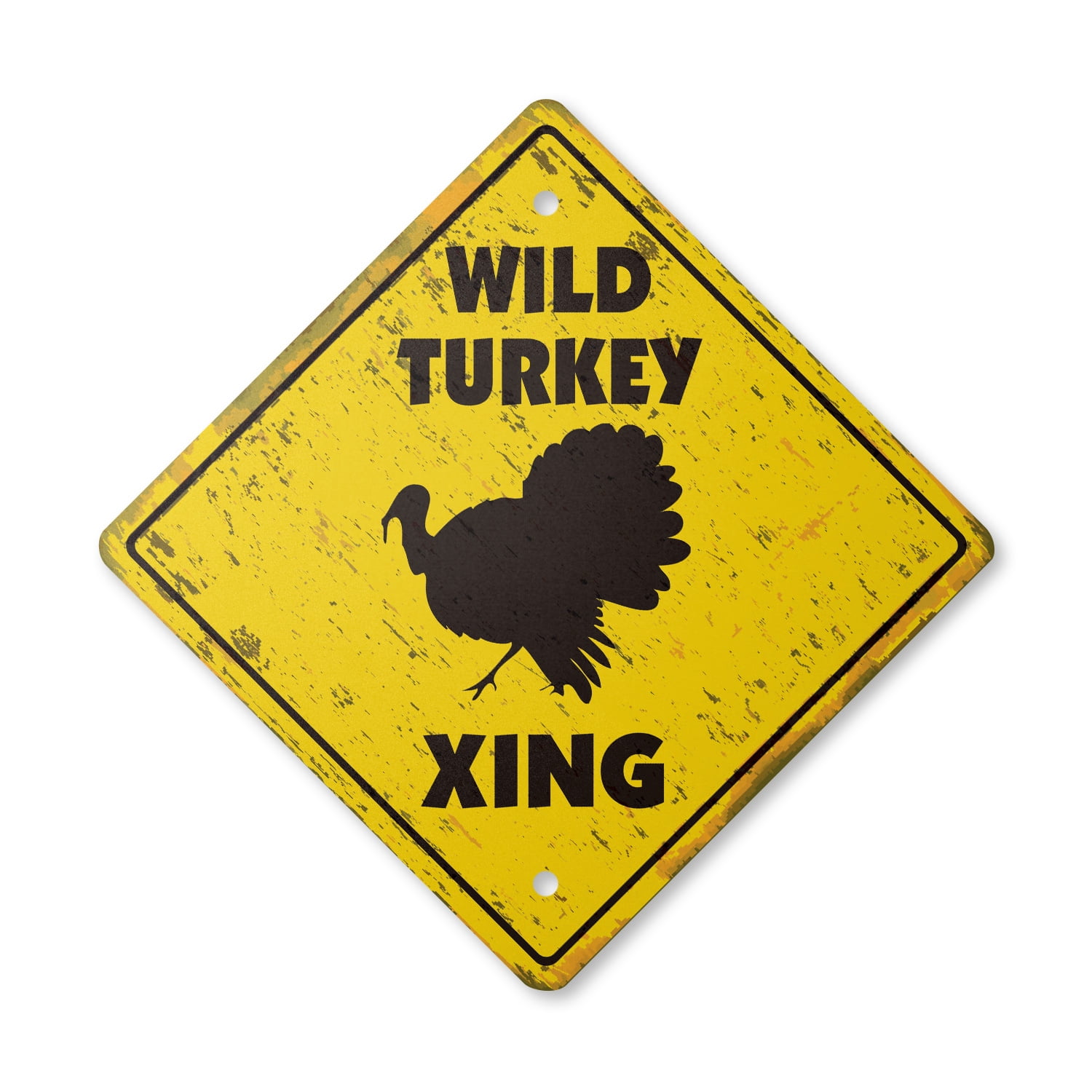 Wild Turkey Vintage Crossing Sign Zone Xing | Indoor/Outdoor Plastic ...