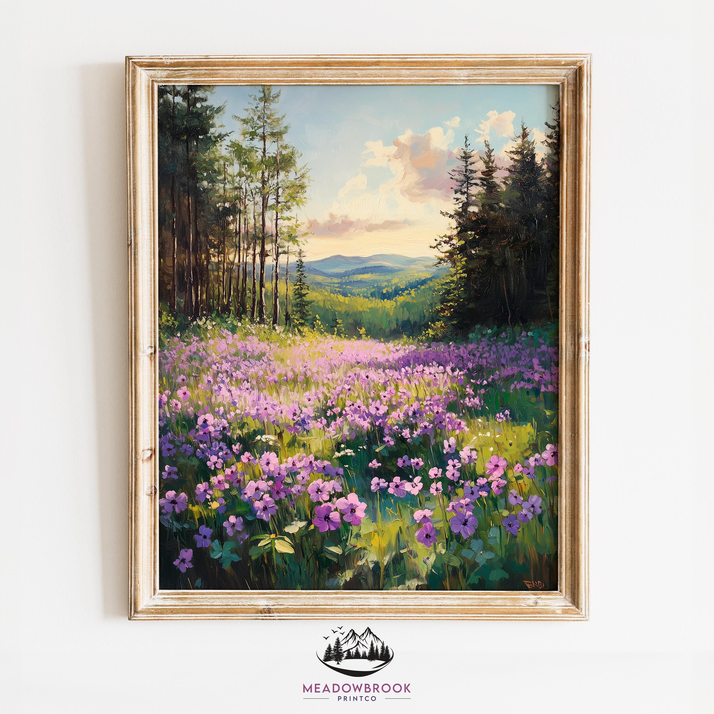 Wild Violets And Clover - Vintage Spring Botanical Art, Rustic ...