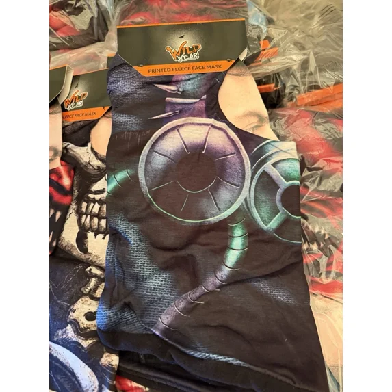 Wild Wear Printed Fleece Hood Neck Face Mask Ski Riding All Seasons ...