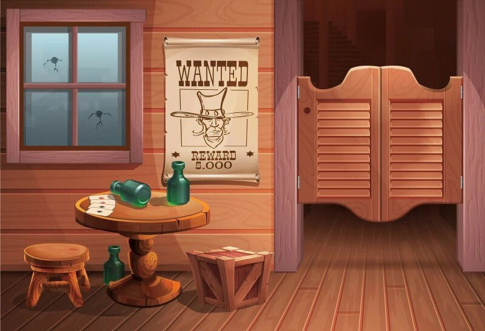 Wild West Background Western Cowboy Wood Door Bar Baby Birthday Baby ...