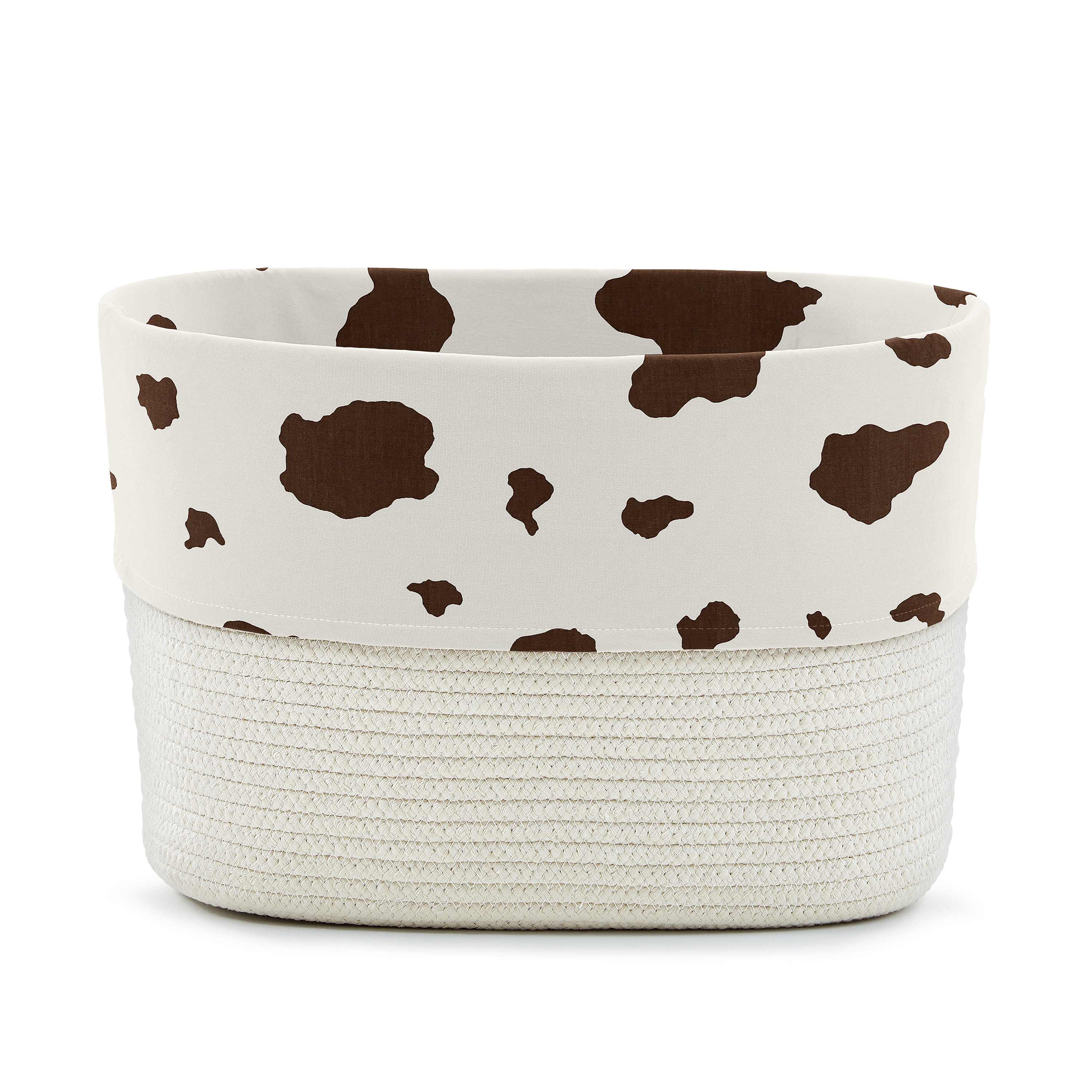 Sweet Jojo Designs Woven Rope Storage Basket, Wild West Cow Print ...