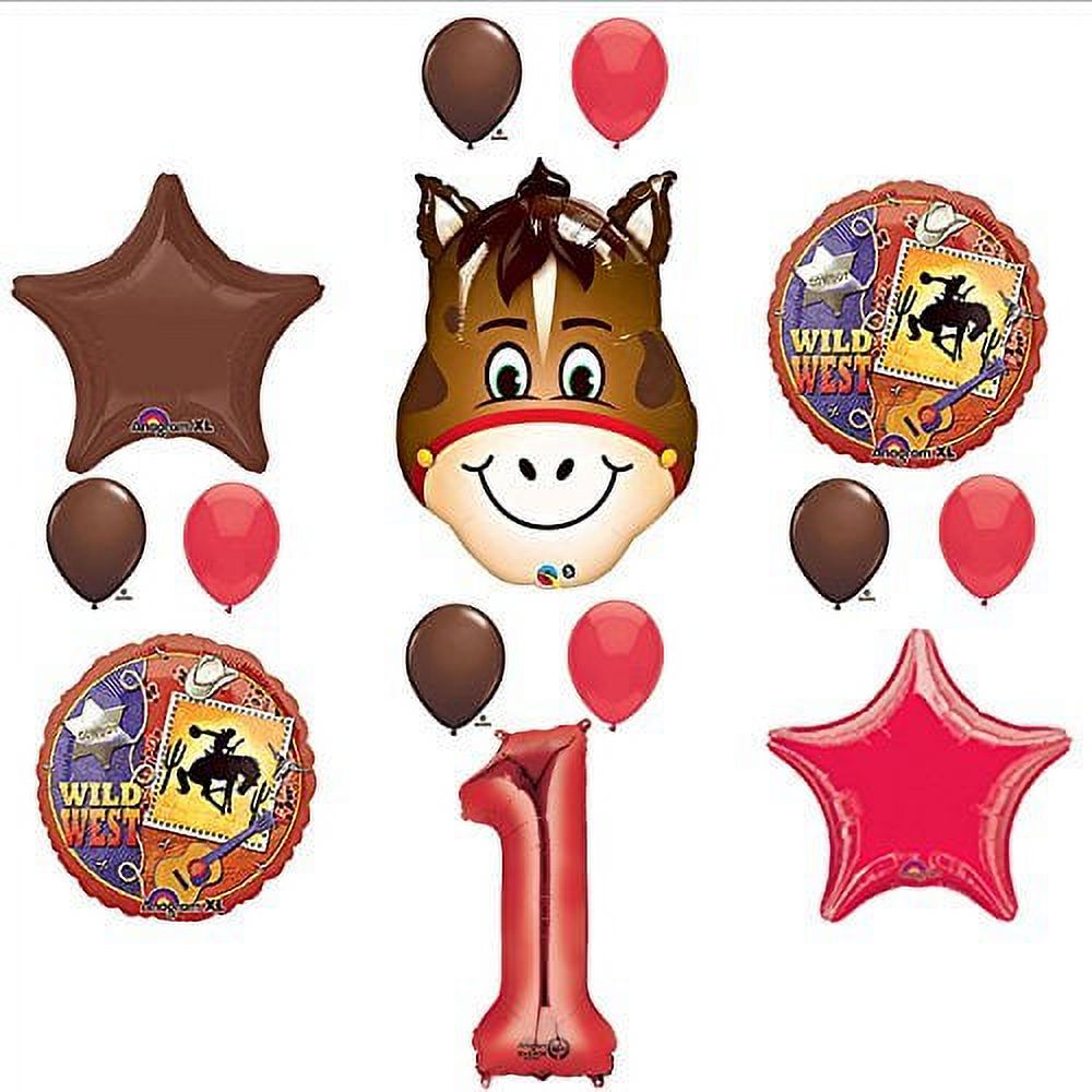 Wild West Cowboy Western 1st Birthday Party Supplies and Balloon ...