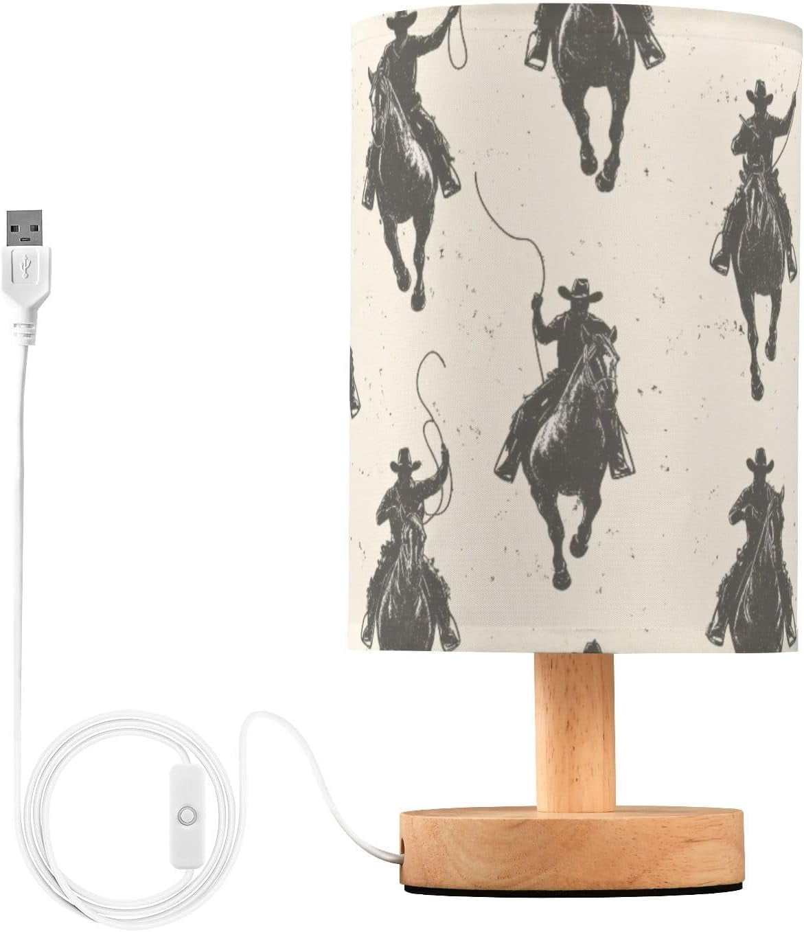 Wild West Cowboys LED Table Lamp - Modern Minimalist Bedside Lamp with ...