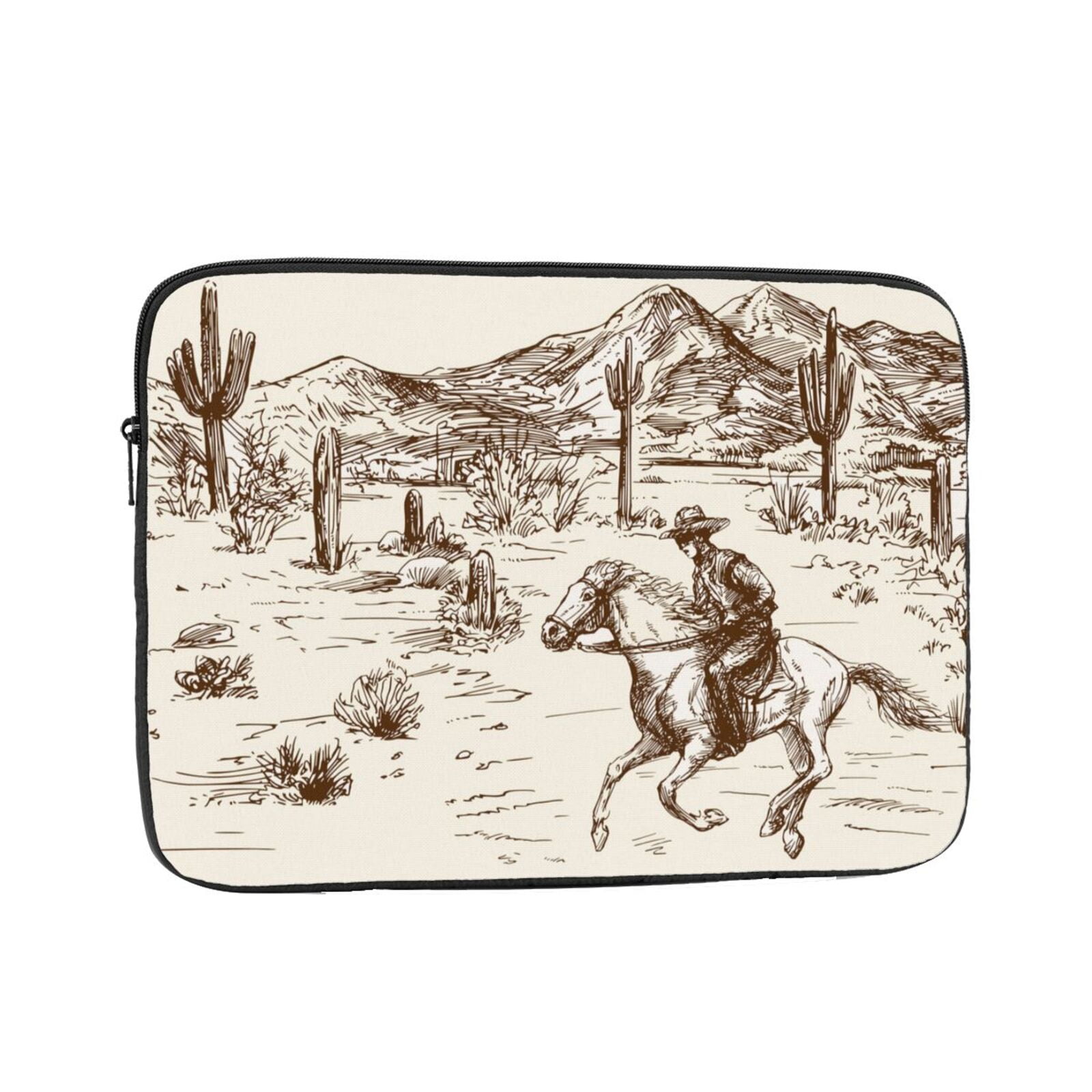 Wild West Desert Cowboy 17 inch Portable Laptop Sleeve Compatible with ...