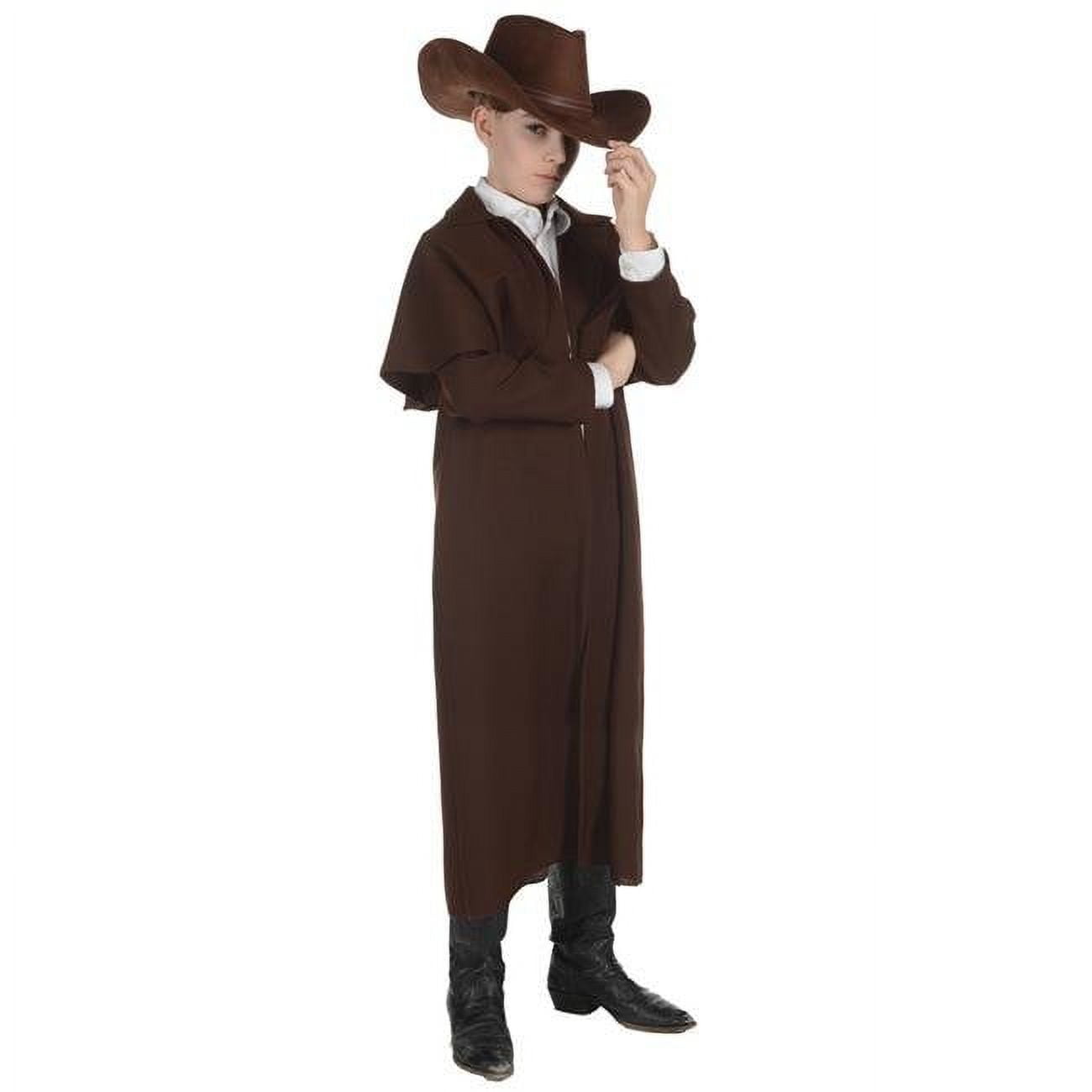 Childs Wild West Cowboy Outlaw Brown Duster Coat Costume Small 4-6 ...
