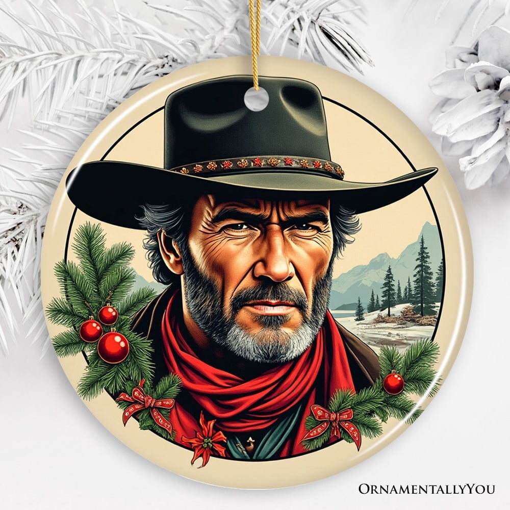 Wild West Gritty Holiday Christmas Ornament, Vintage Western Legend ...