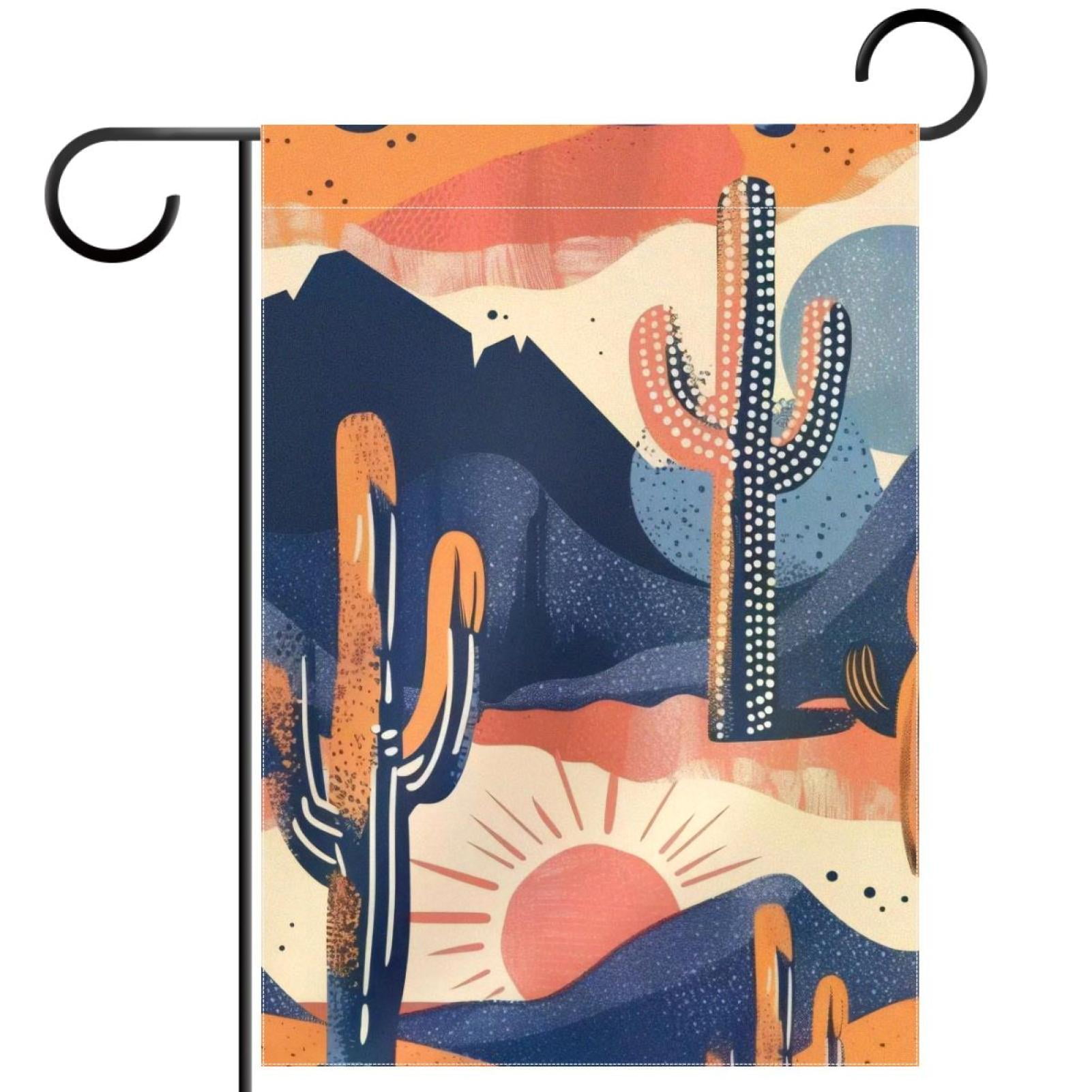 Wild West Motifs Endless Texture Garden Flag Double Sided House Flag ...
