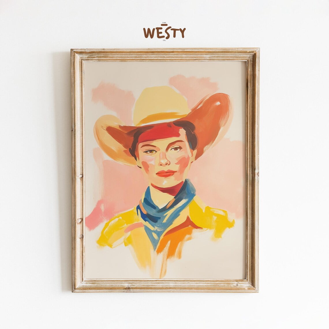 Wild West Muse Western Portrait Bold Cowgirl Poster Art Print Vintage ...
