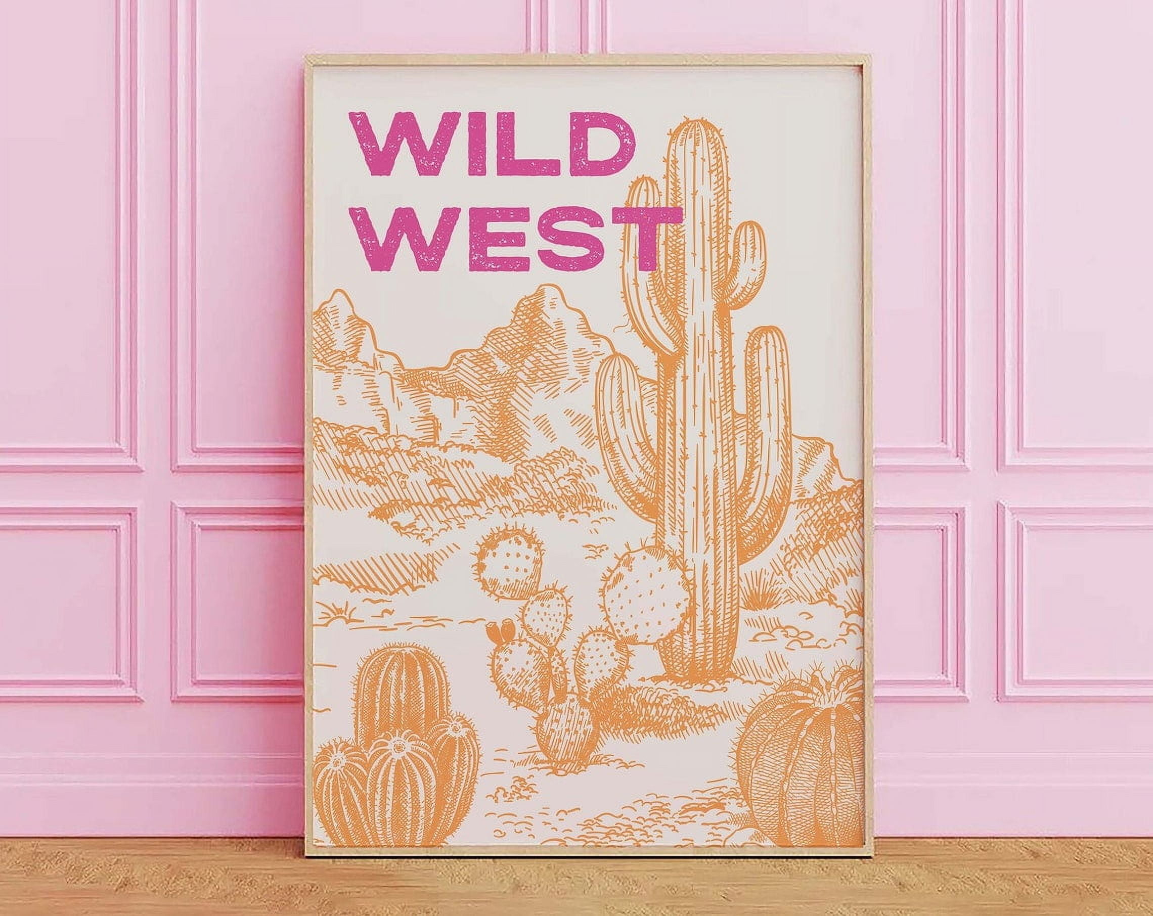 Wild West Print, Art, Western Art Print, Desert Cactus Wall Art, Wild ...