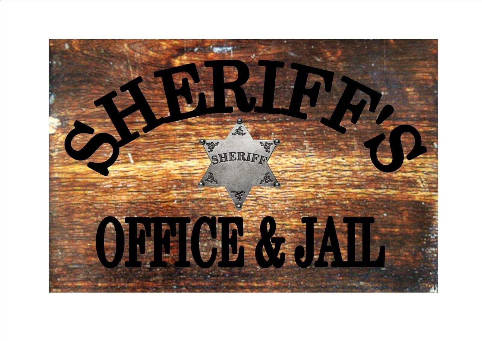 Wild West Sheriffs Office Vintage Style Retro Metal Sign Pub Sign, Jail ...