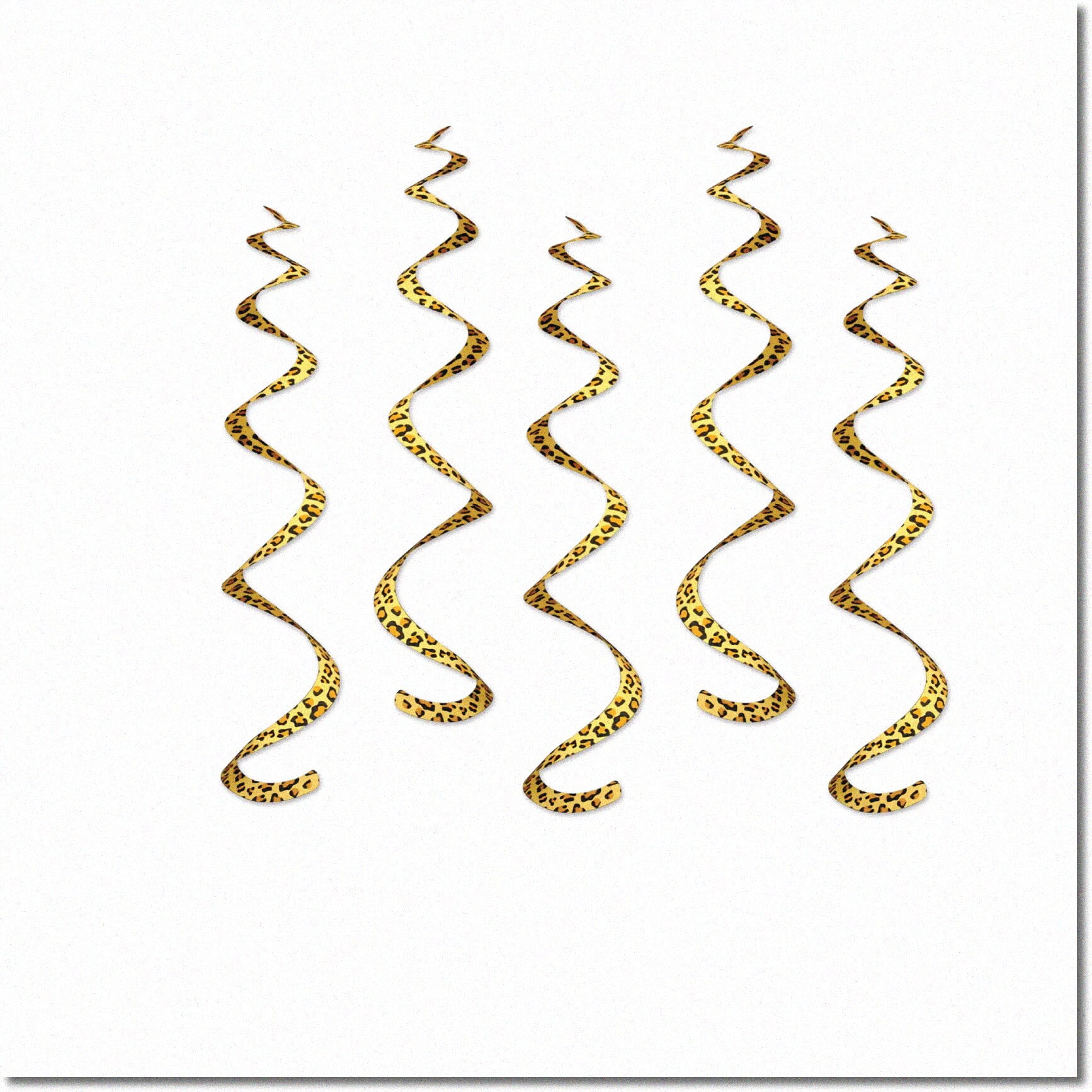 "Wild Whirls: 5-Piece Leopard Print Hanging Decorations for Jungle ...